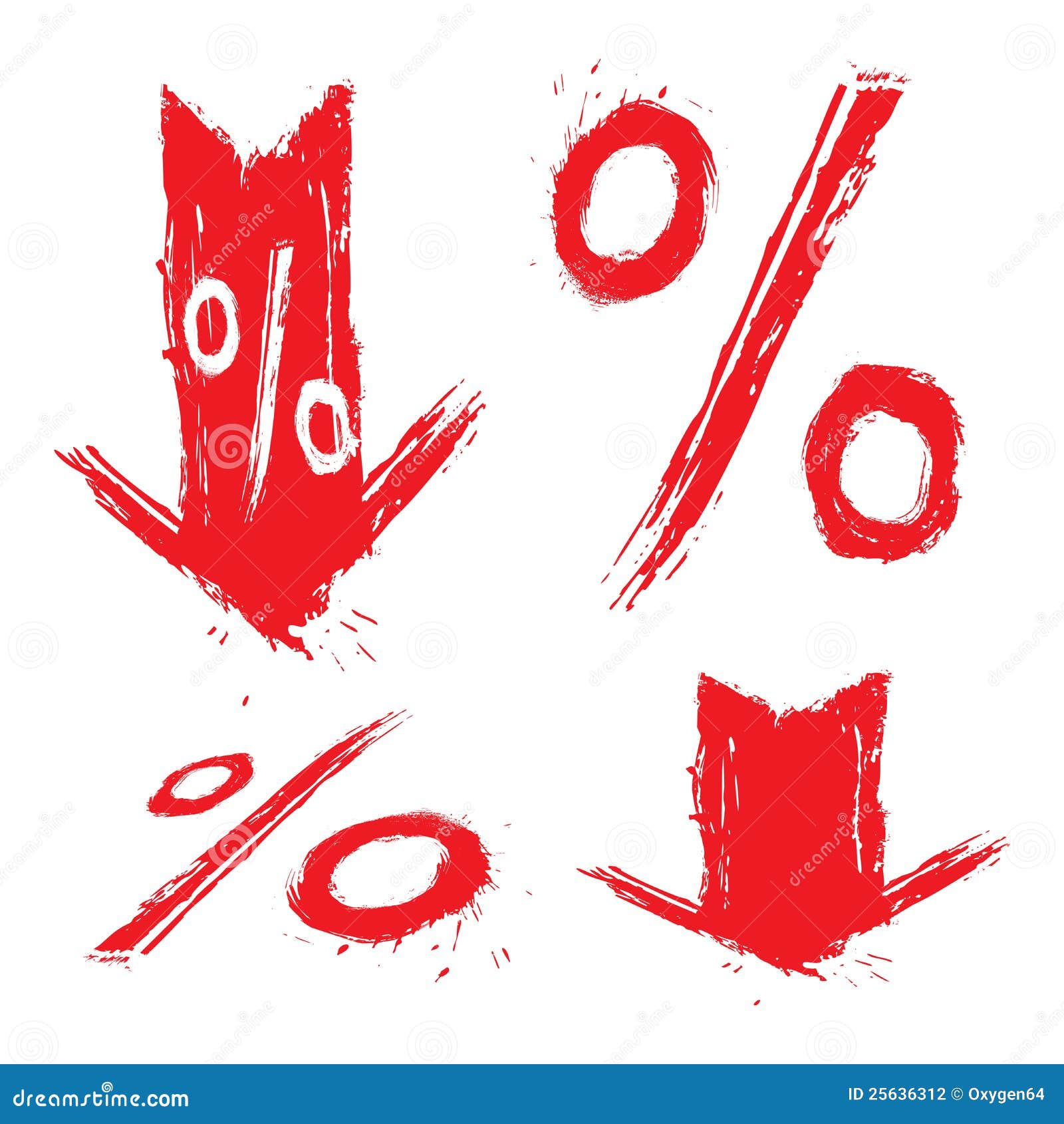 Símbolos do disconto ilustração do vetor. Ilustração de porcentagem ...