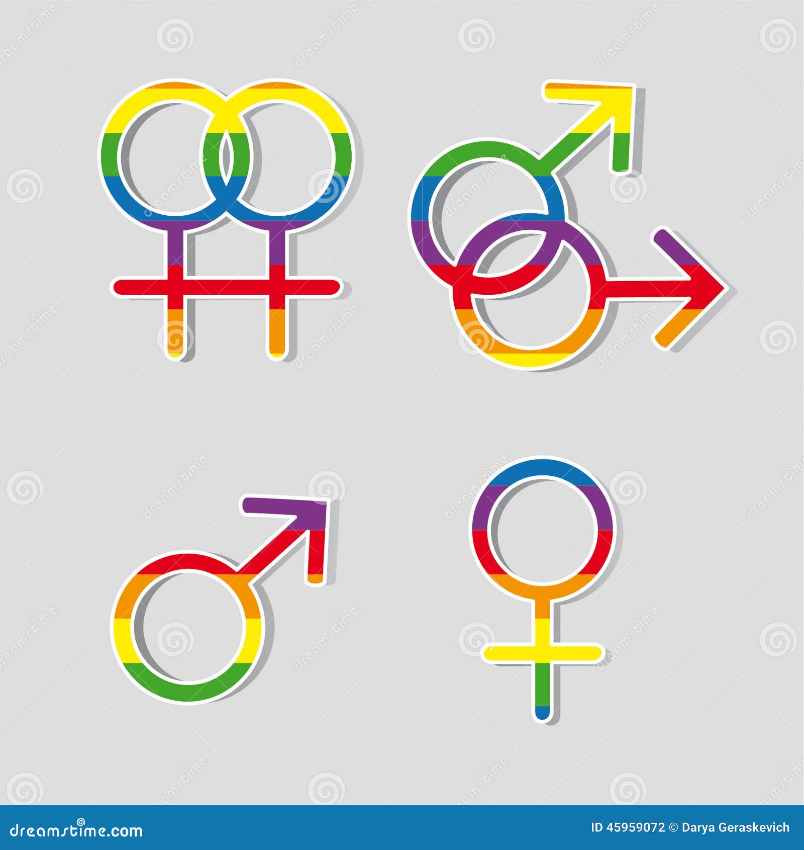 Símbolos do género ilustração do vetor. Ilustração de jogo - 45959072