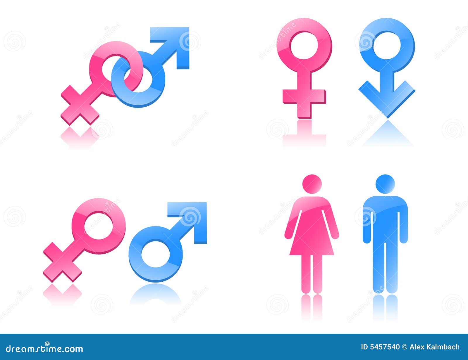 Símbolos do género ilustração do vetor. Ilustração de sinal - 5457540