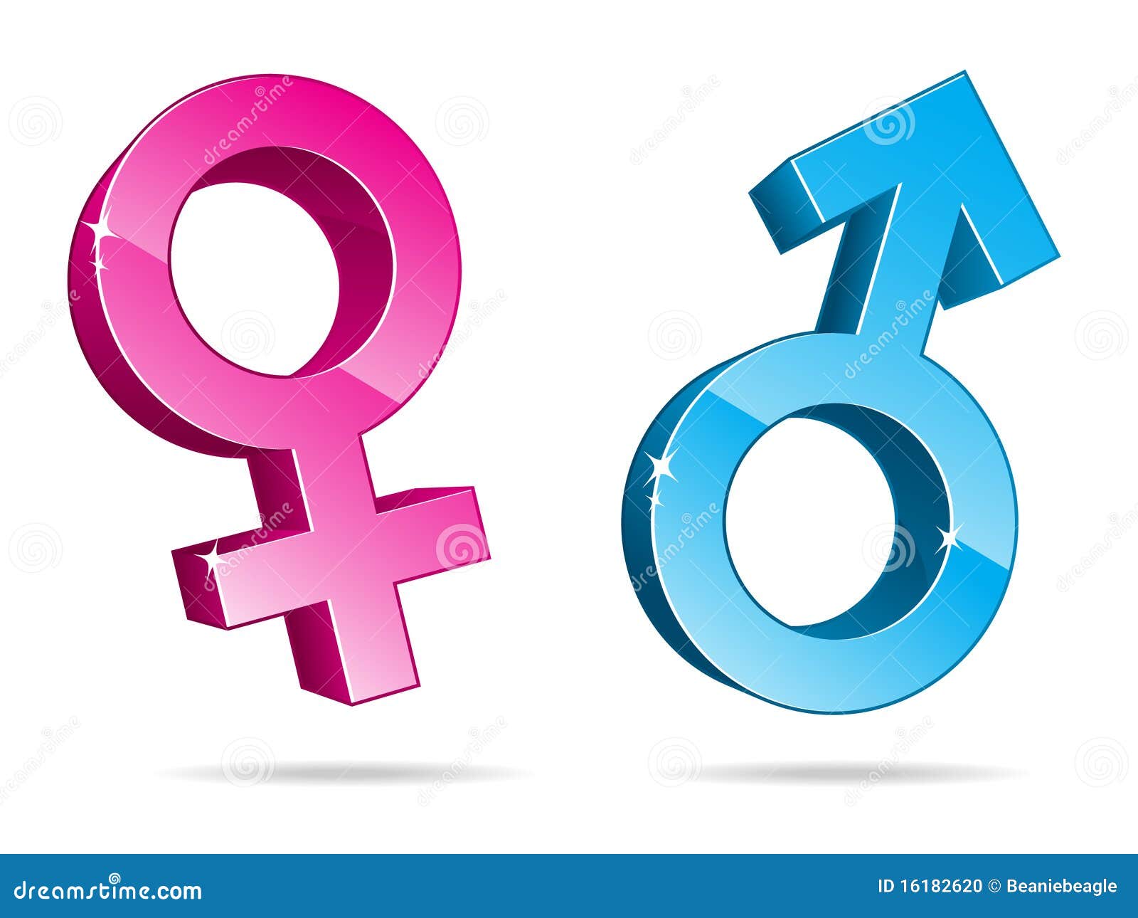 Símbolos do género em 3D ilustração do vetor. Ilustração de circular ...