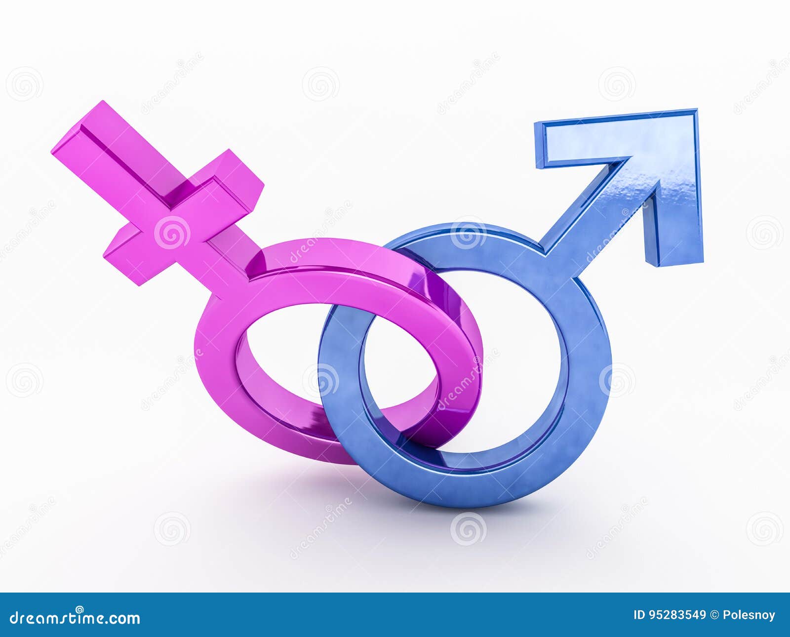 Símbolos Do Gênero Do Homem E Da Mulher 3d Ilustração Stock ...