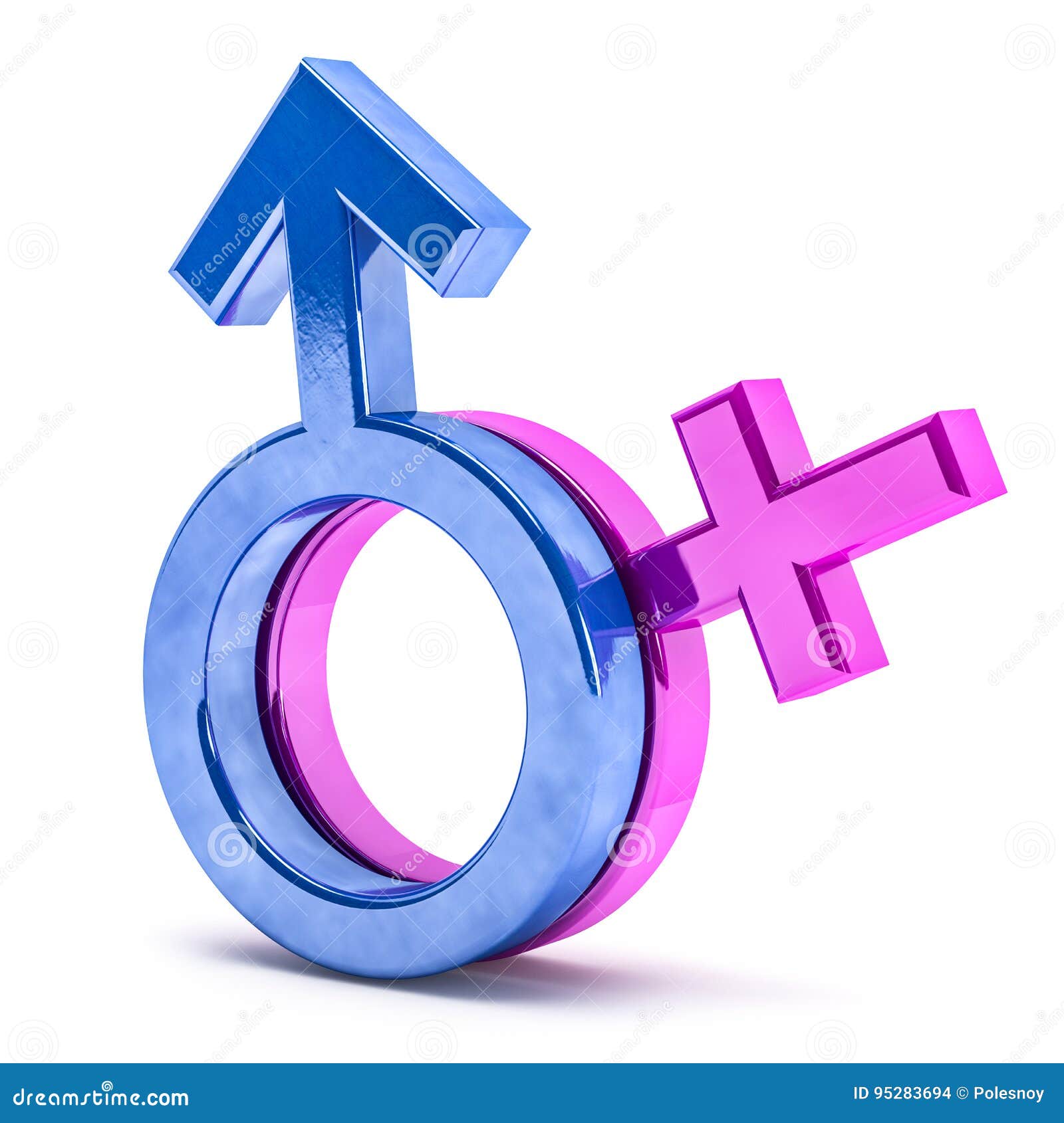 Símbolos Do Gênero Do Homem E Da Mulher 3d Ilustração Stock ...