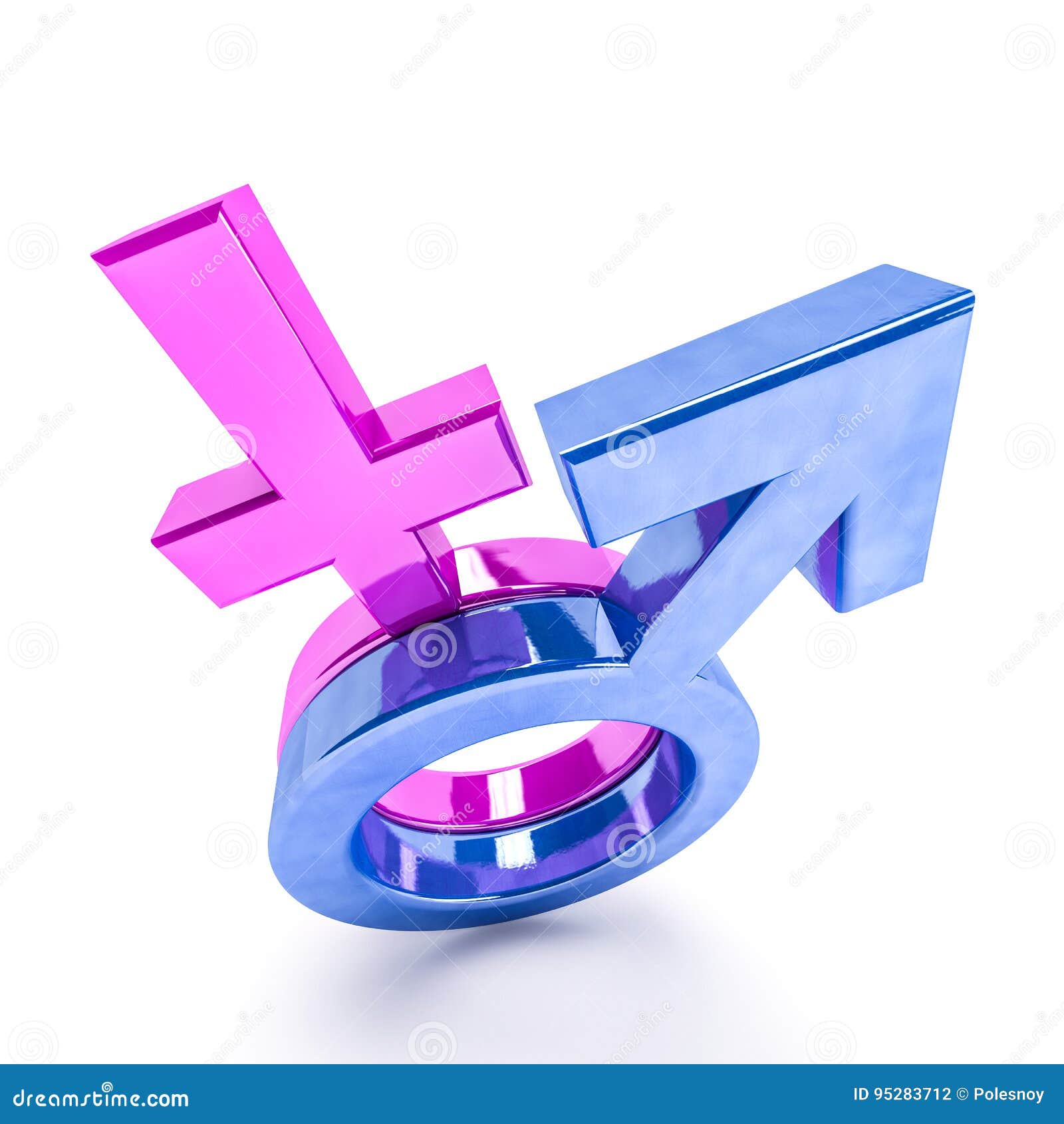 Símbolos Do Gênero Do Homem E Da Mulher 3d Ilustração Stock ...