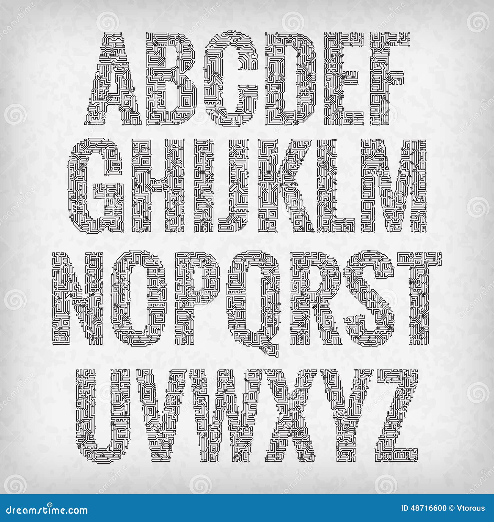 Símbolos do PWB ilustração do vetor. Ilustração de tipografia - 48716600