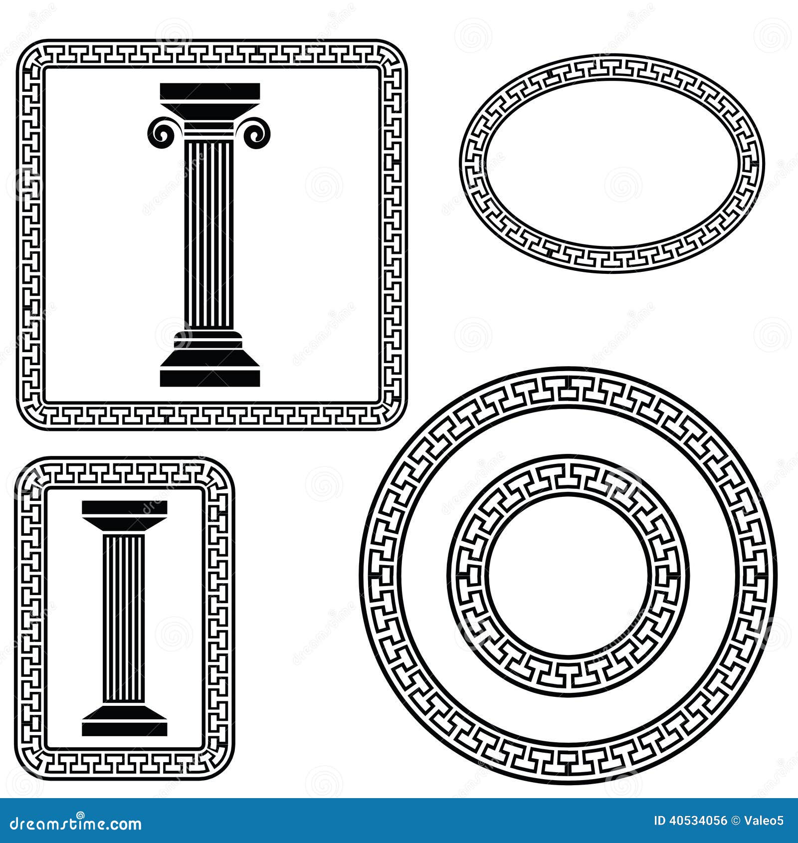 Símbolos gregos ilustração do vetor. Ilustração de simplicidade - 40534056