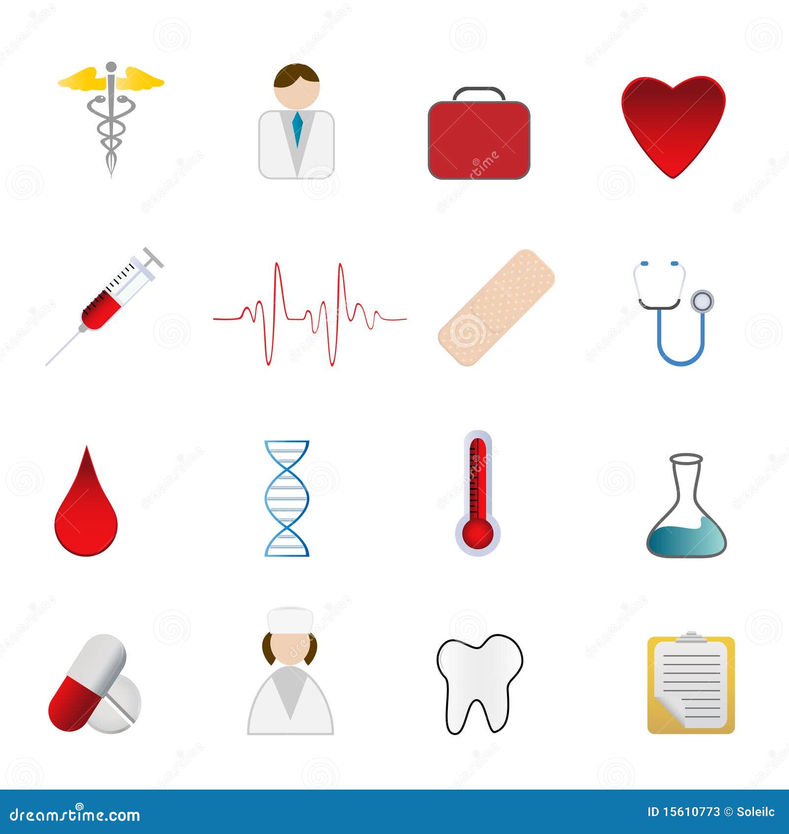 Símbolos Médicos Del Cuidado Médico Ilustración del Vector ...