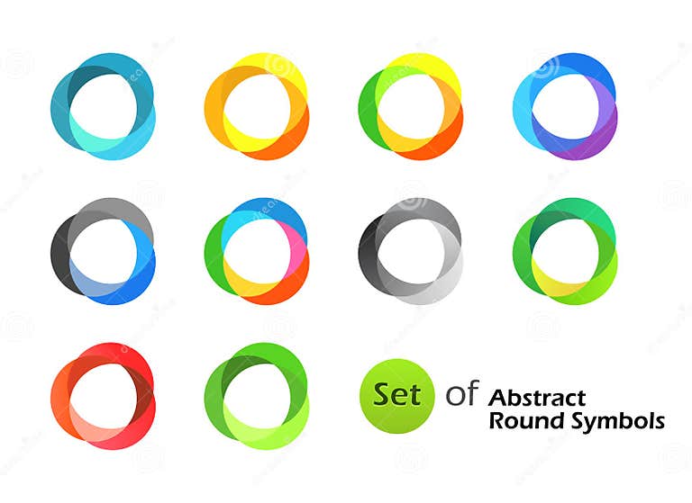 Símbolos Redondos Abstratos Ilustração do Vetor - Ilustração de ...