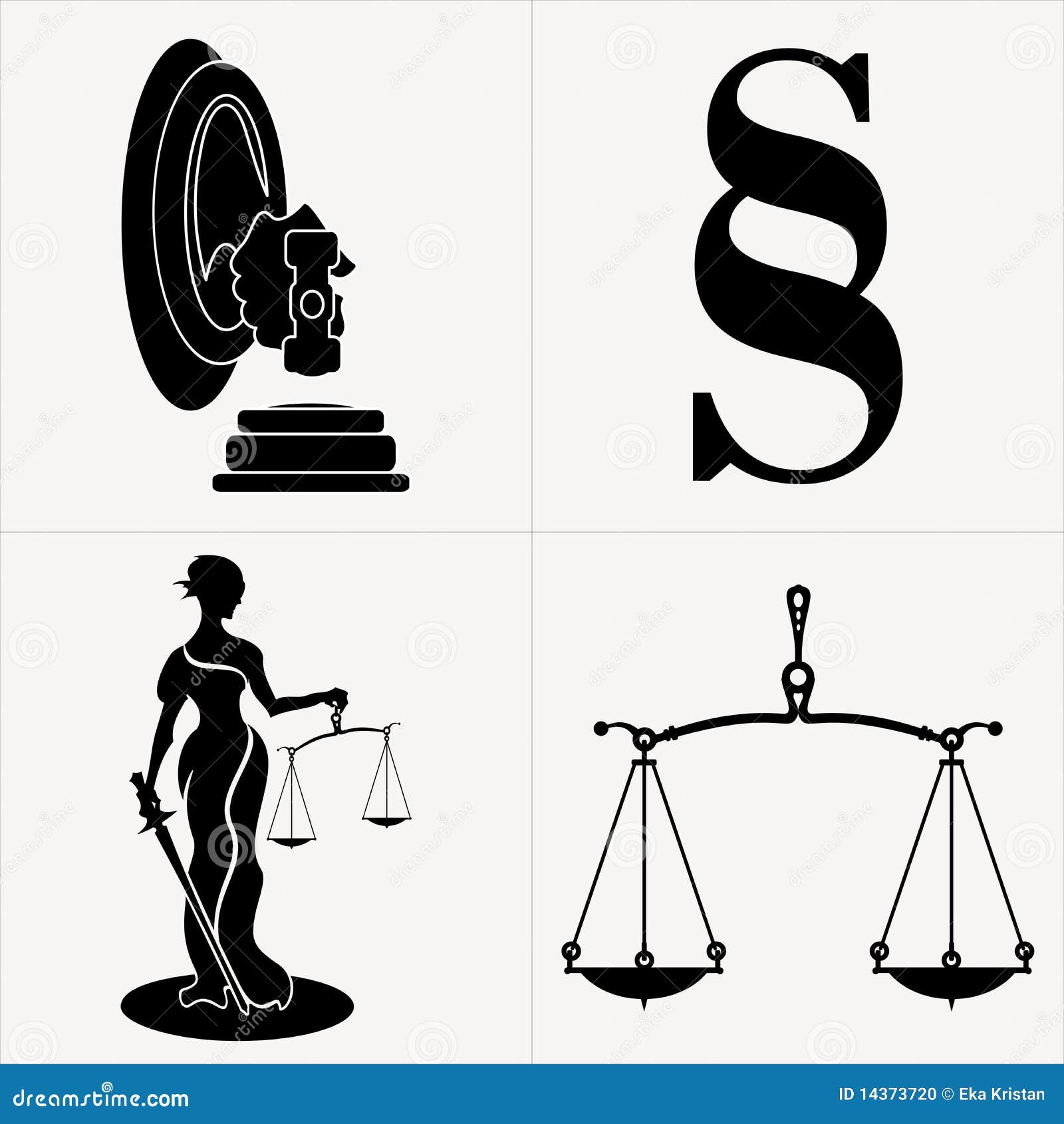 Vector De Simbolos De Ley