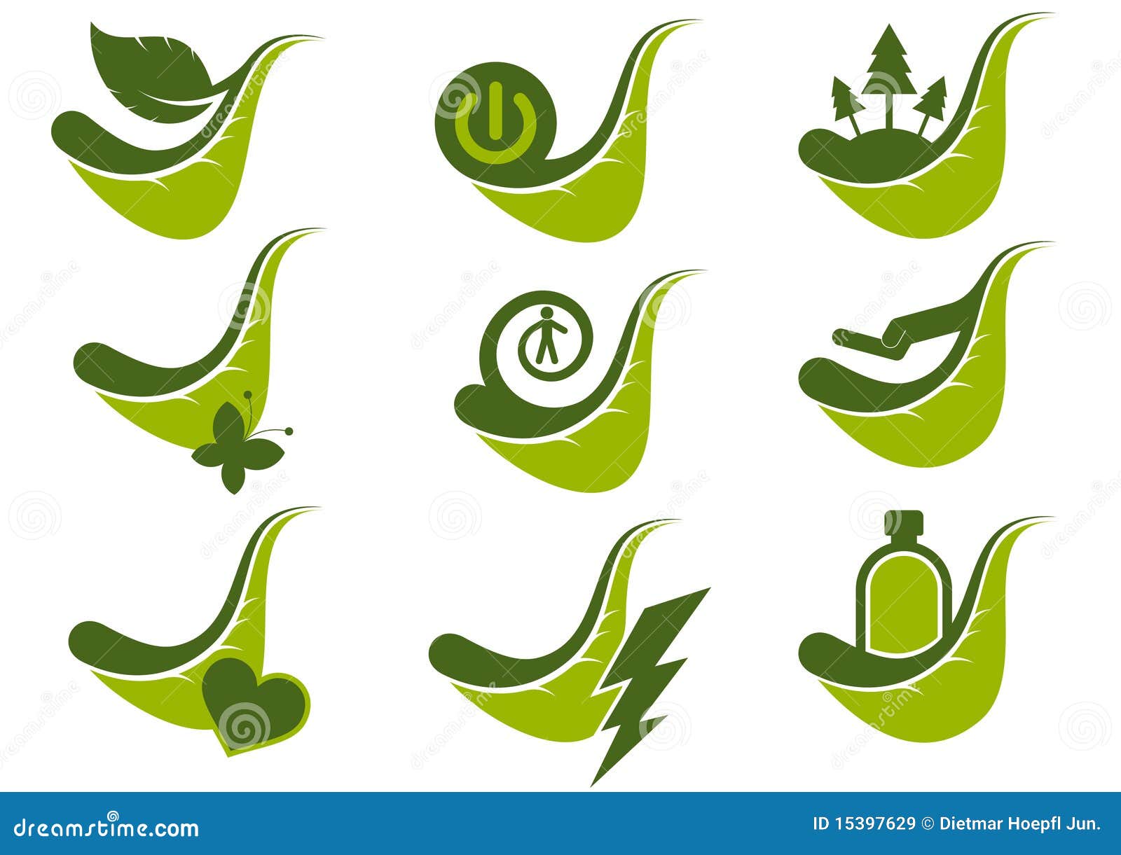 Símbolos Verdes Del Icono De Eco Ilustración del Vector - Ilustración ...