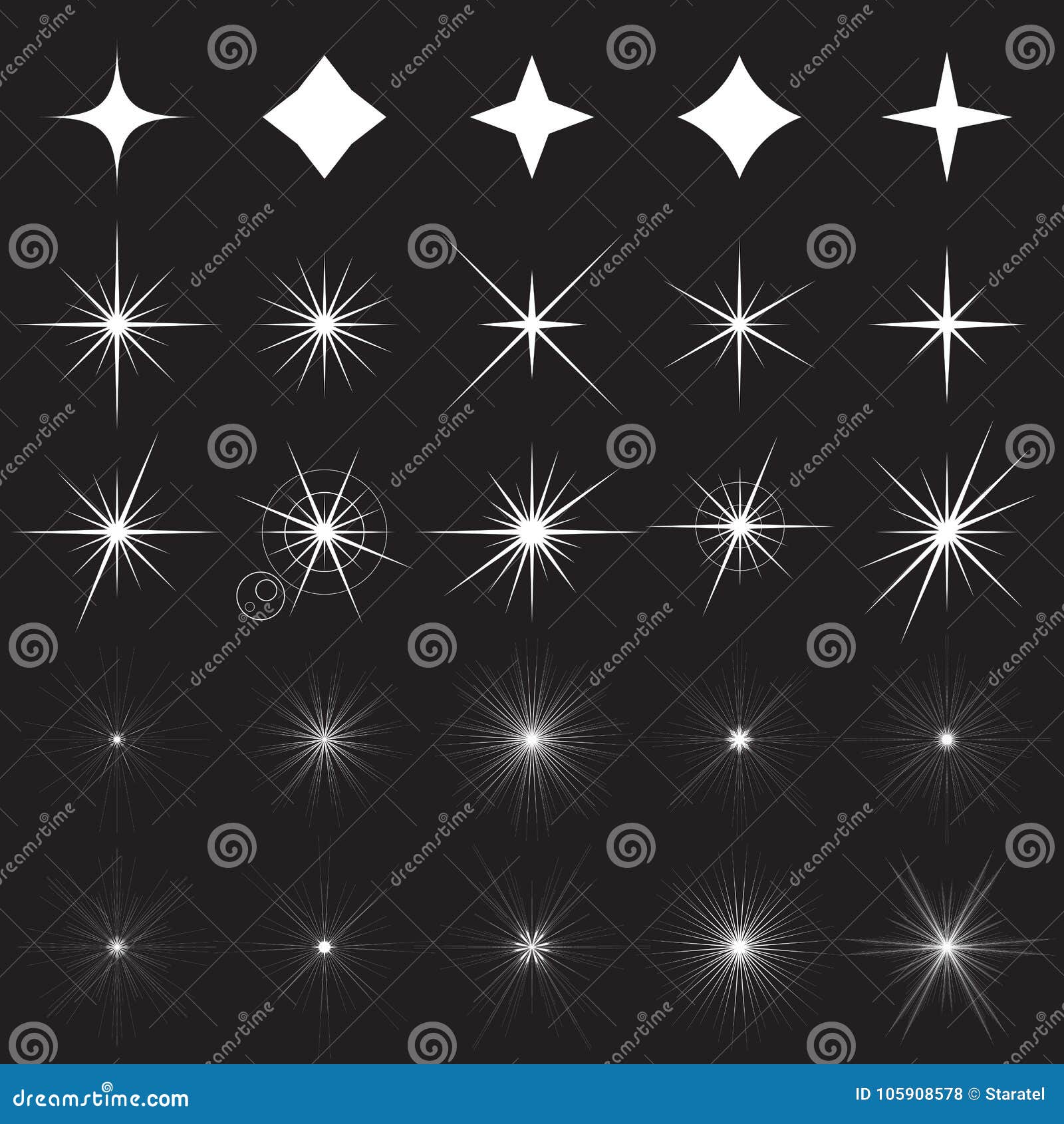 Símbolos Y Ejemplo De La Chispa Ilustración del Vector - Ilustración de ...