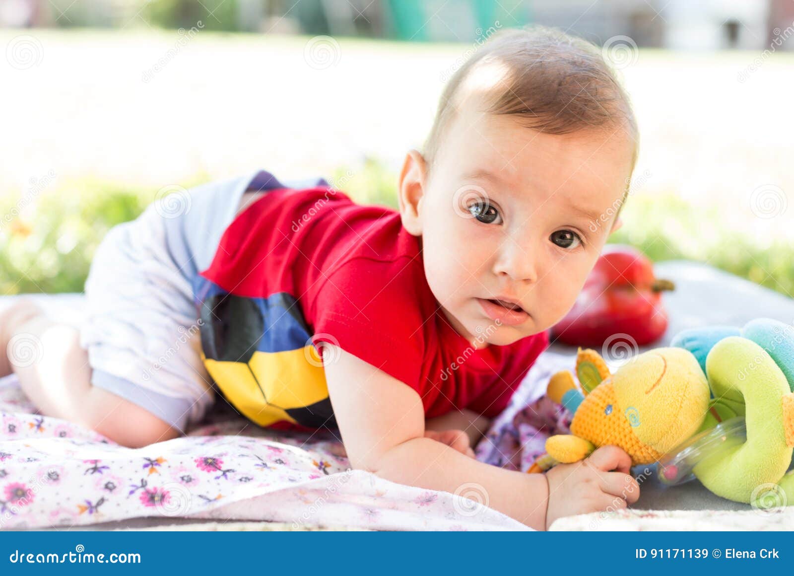 Süßes Baby stockbild. Bild von freude, glücklich, kaukasisch - 91171139