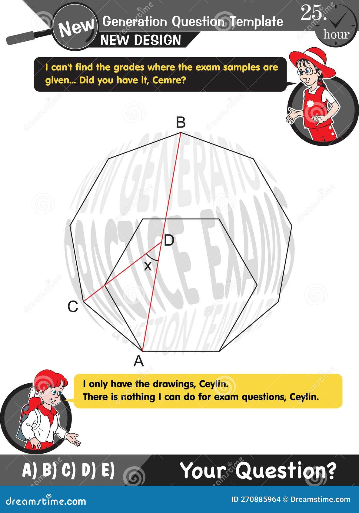 Math, Angles, Angles on the Plane, Angle Questions, Exam Question Stock ...