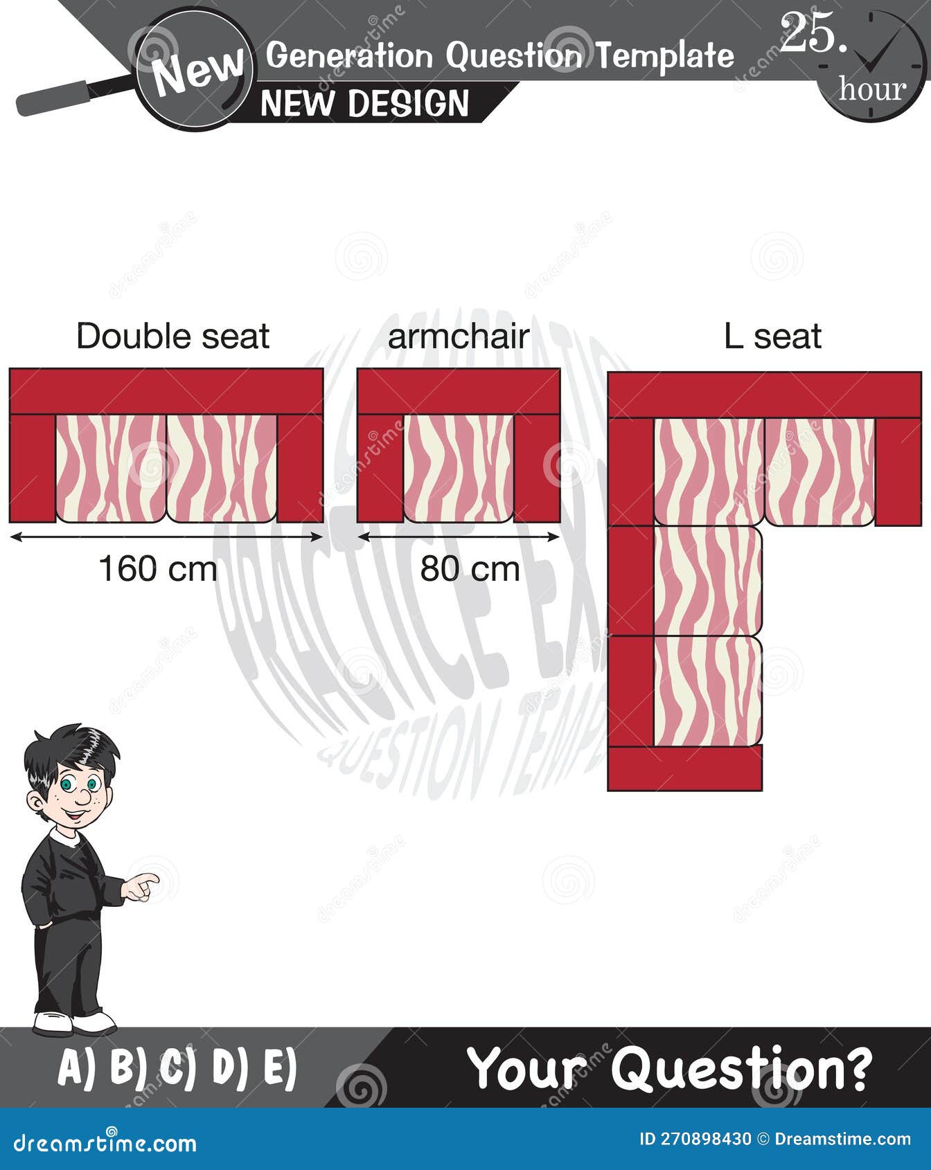 Math - Algebraic Expressions,.the Next Generation Test Question. Stock ...