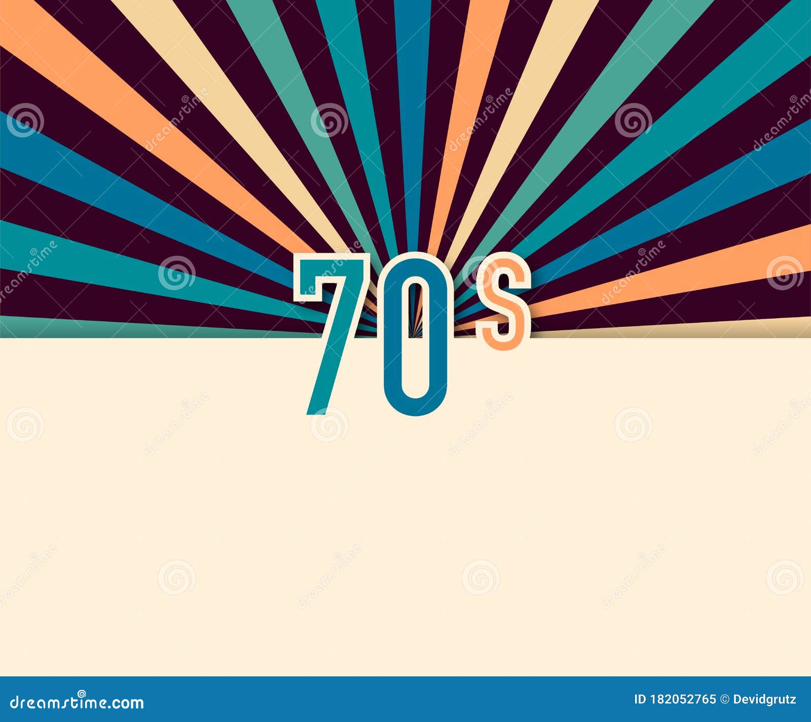 70s, 1970 Abstract Vector Stock Retro Lines Background. Vector ...