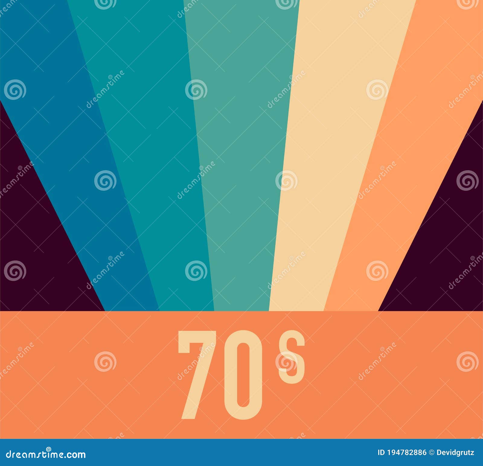 70s, 1970 Abstract Vector Stock Retro Lines Background. Vector ...