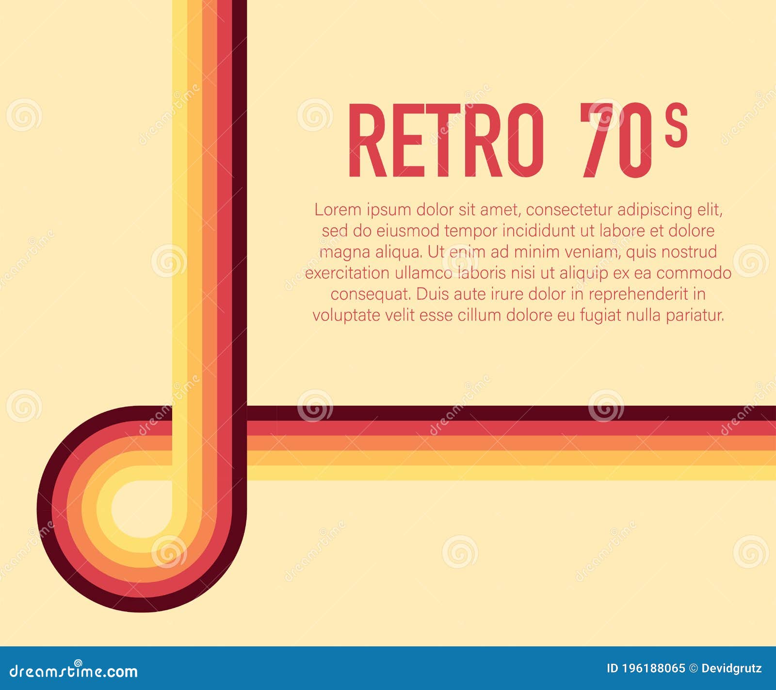 70s 1970 Abstract Vector Stock Retro Lines Background Vector