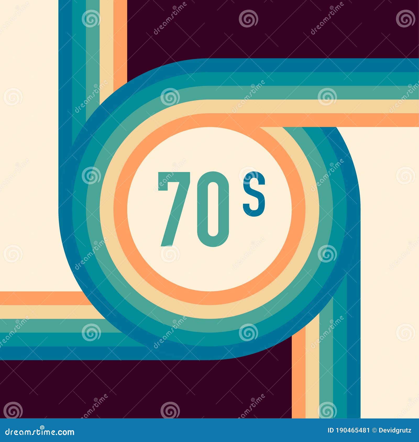 70s 1970 Abstract Vector Stock Retro Lines Background Vector