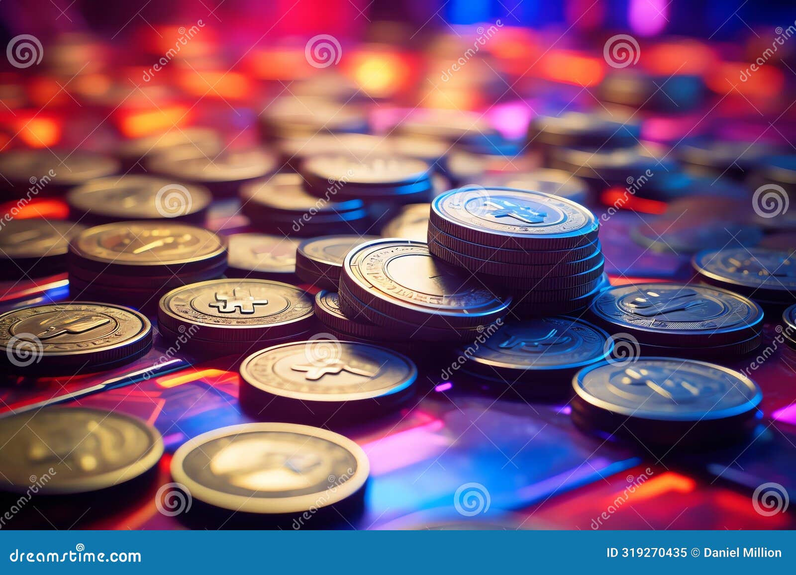 90s Arcade Tokens 90s Retro Background Stock Photo | CartoonDealer.com ...