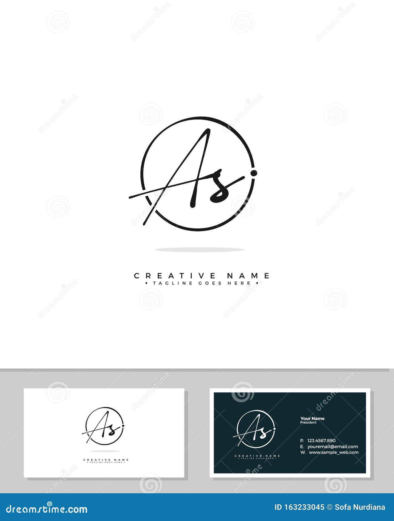 A S AS Initial Logo Signature Vector. Handwriting Concept Logo. Stock ...