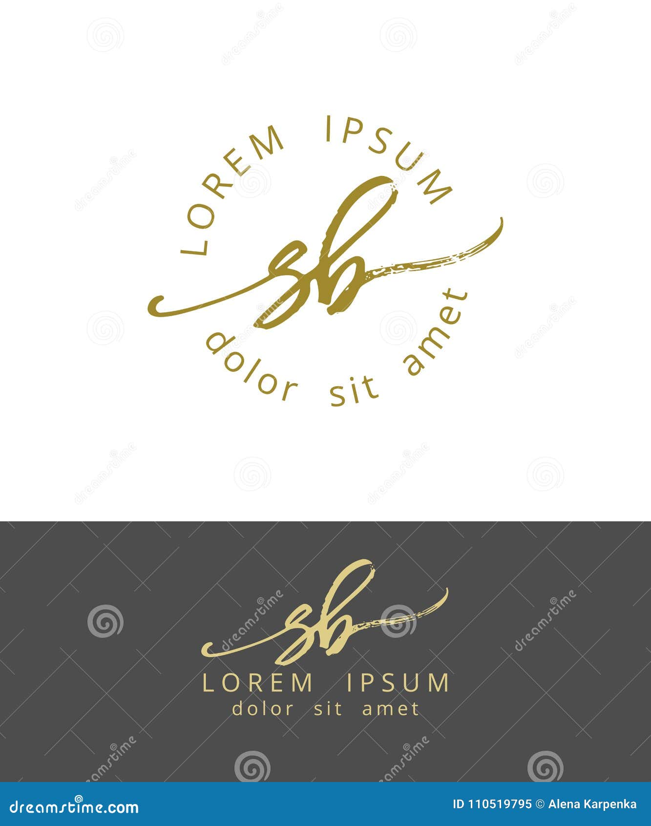 Monogram Calligraphy Logo Design Work Stock Illustrations – 702 ...