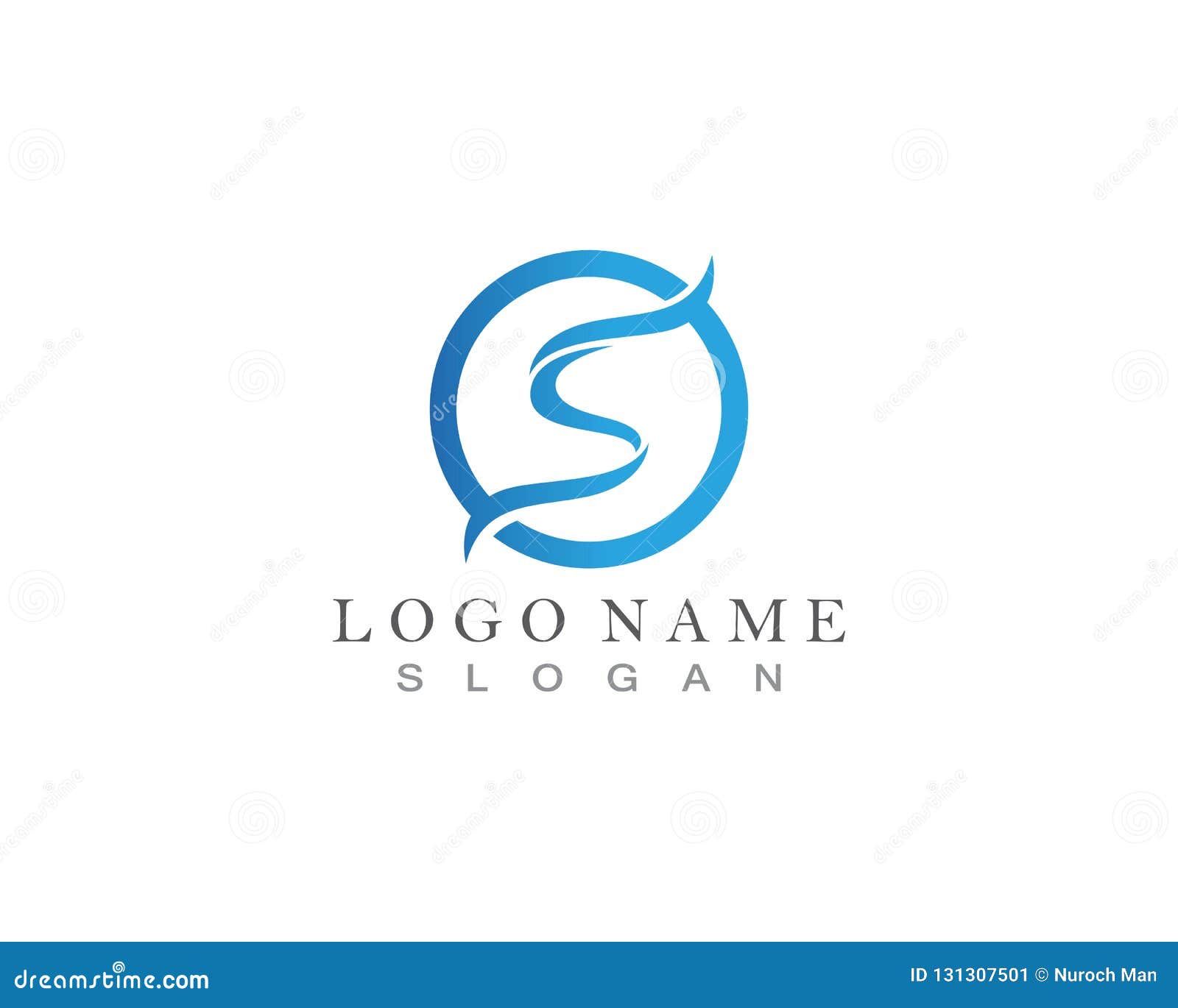 S blue logo stock vector. Illustration of beautiful - 131307501