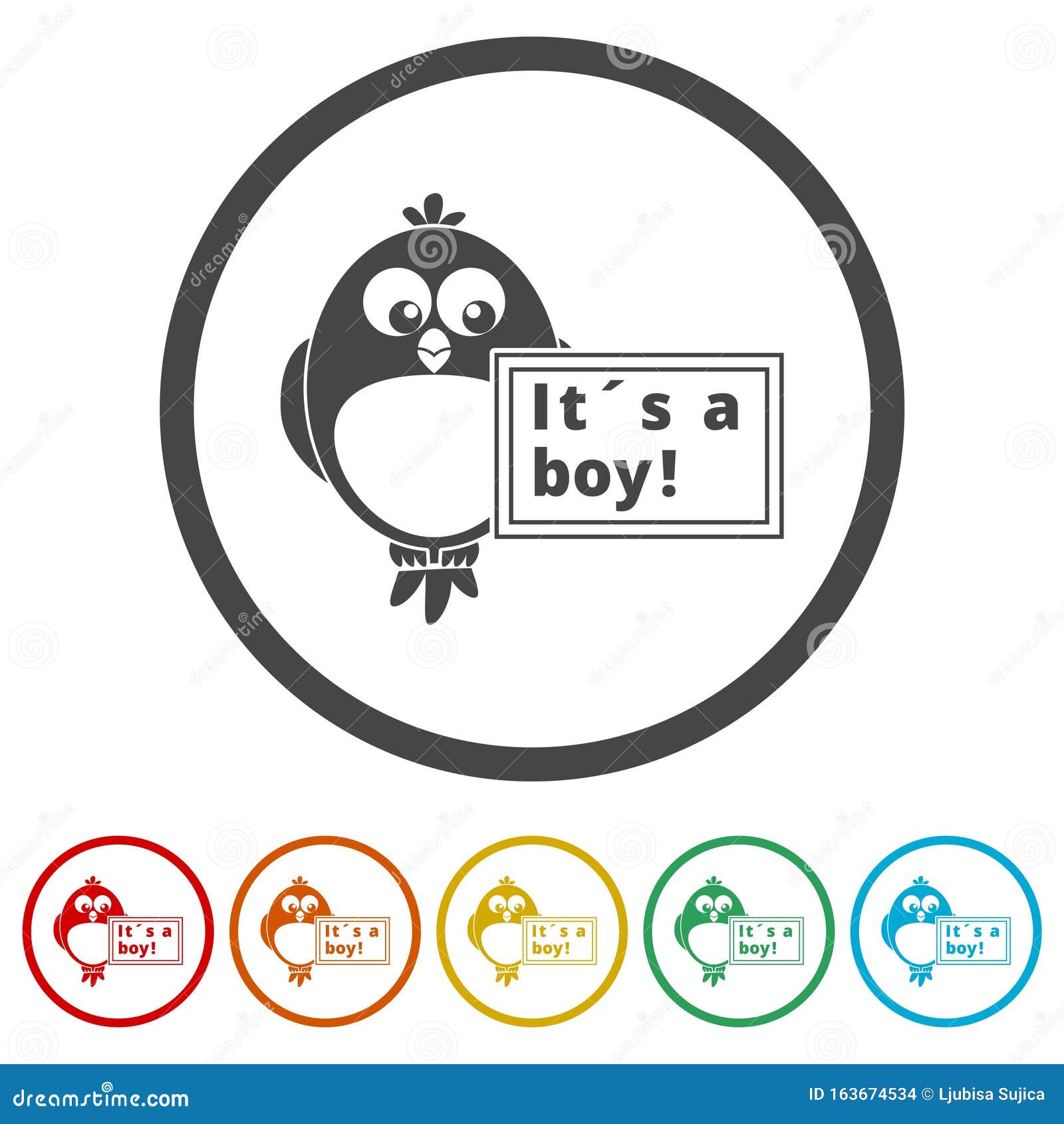 It`s a Boy Icons Set - Vector Illustration Stock Vector - Illustration ...