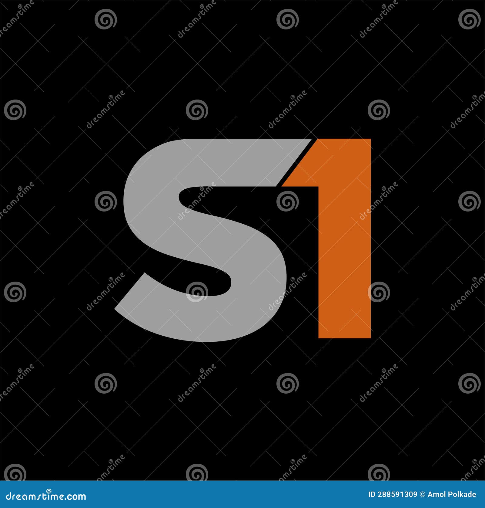 S1 Brand Name Vector Icon. S1 Typography Monogram Stock Illustration ...