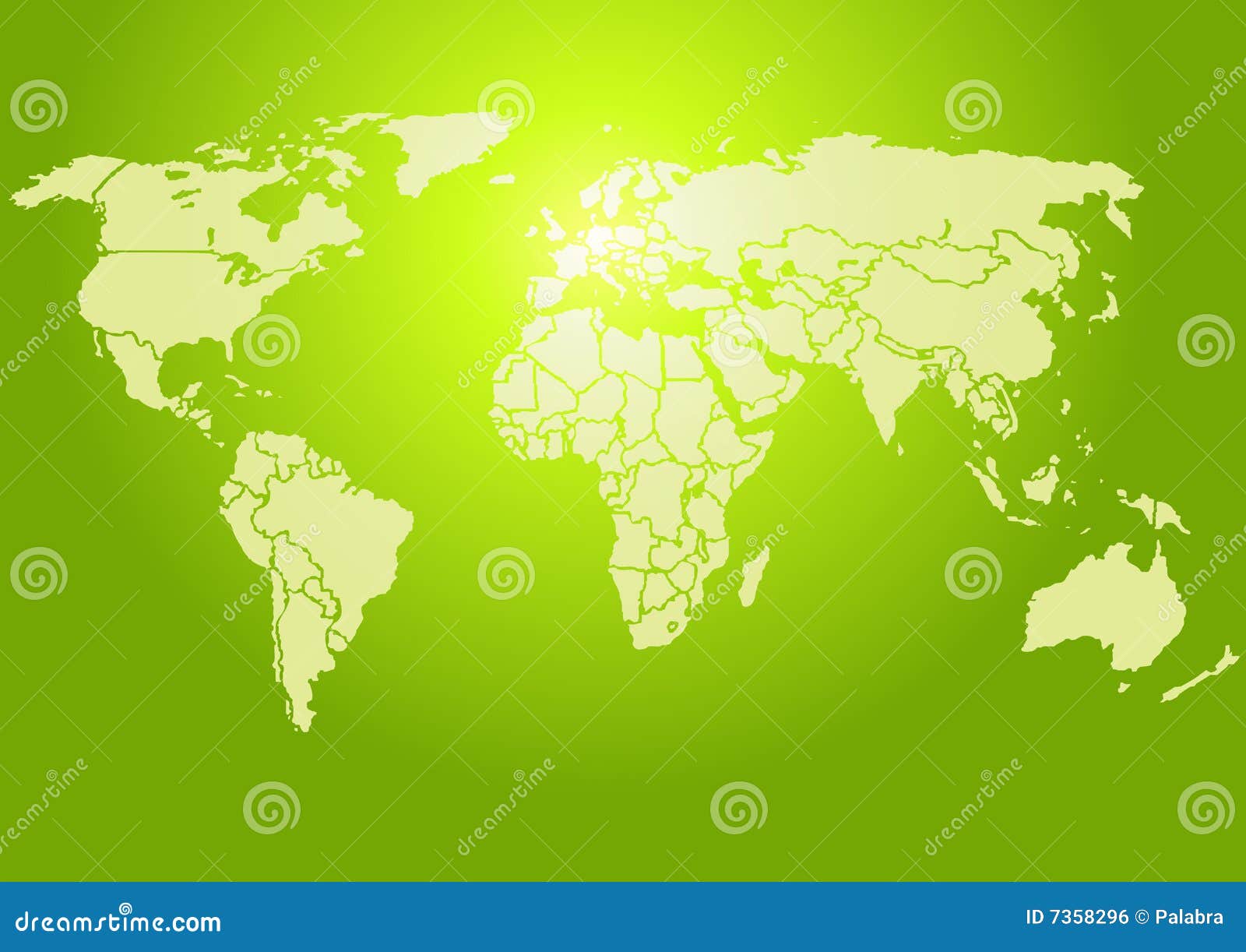 It s a bright green world stock vector. Illustration of continent - 7358296