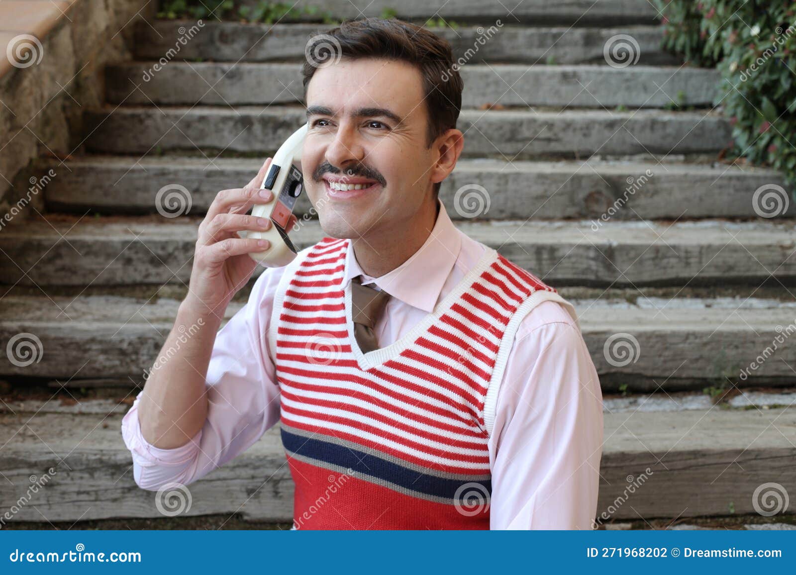 1990s Businessman Using the First Mobile Phone Stock Photo - Image of ...