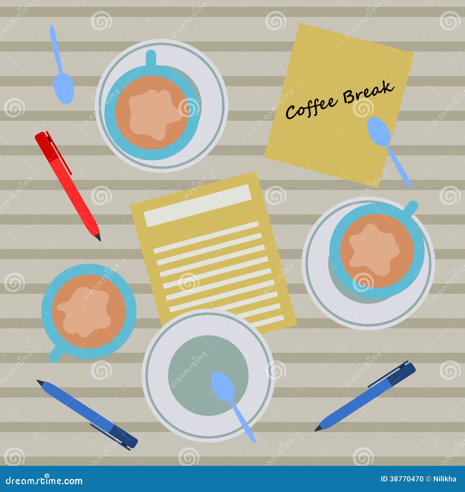It s coffee break stock illustration. Illustration of cartoon - 38770470