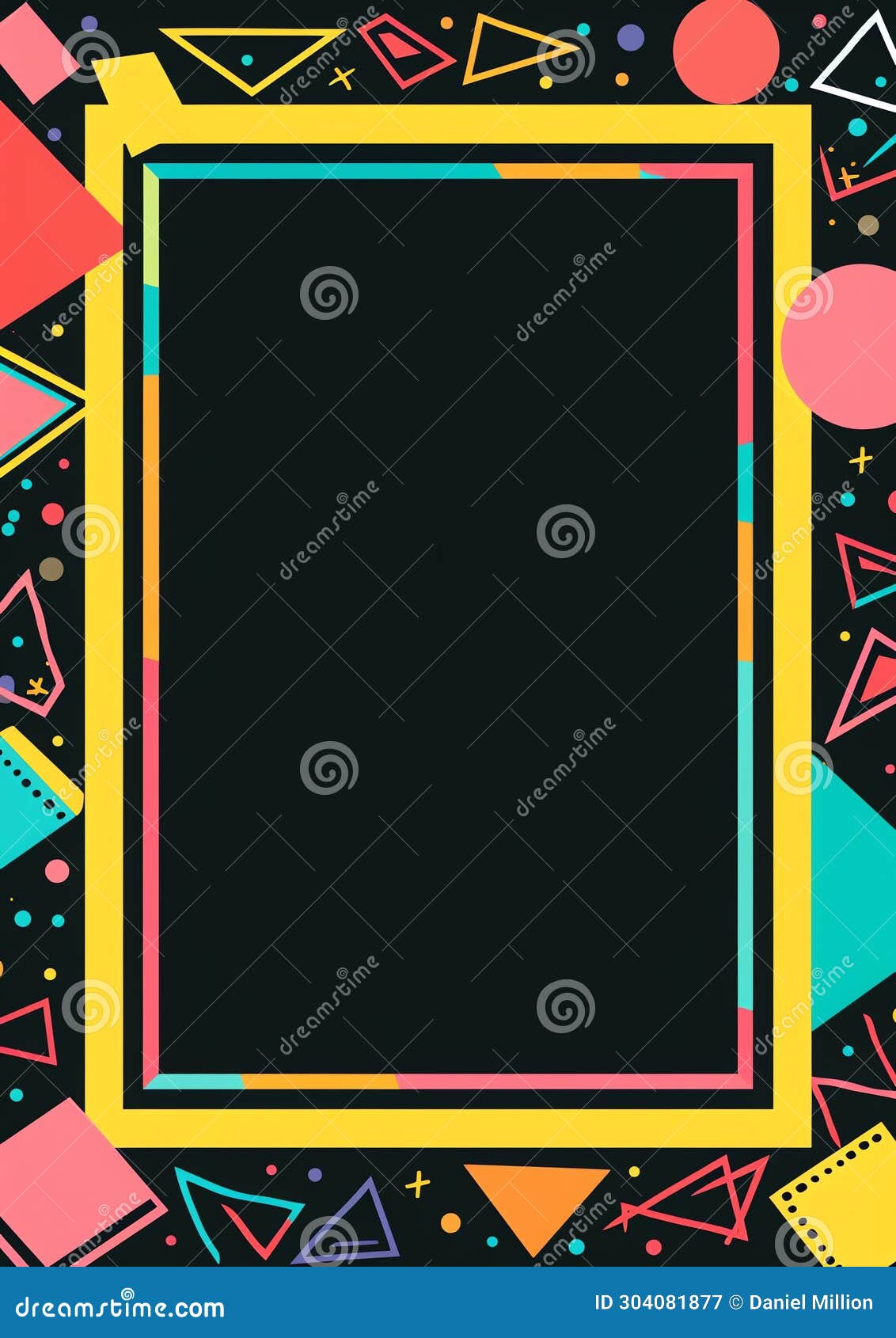 80s Color Palette Frame 80s Retro Nostalgic Stock Illustration ...