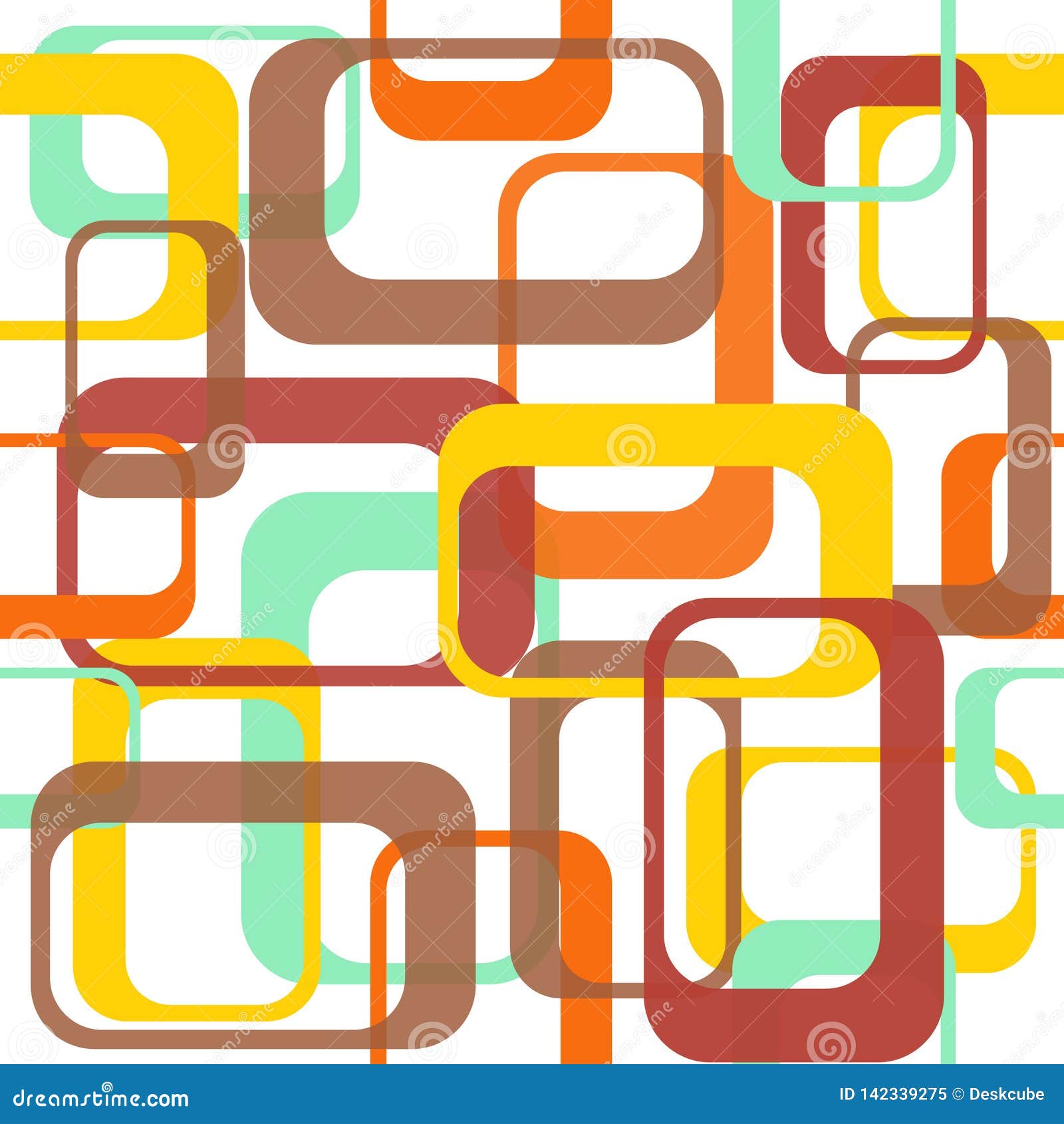 70s Happy Seamless Pattern Background. Vector Design Stock Vector ...