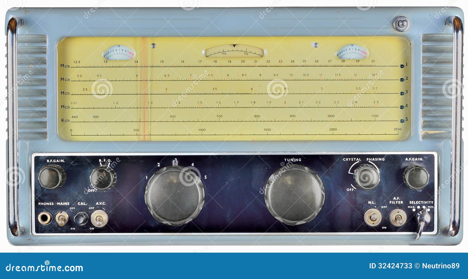 1950 S Communications Receiver Stock Image - Image of tubes ...