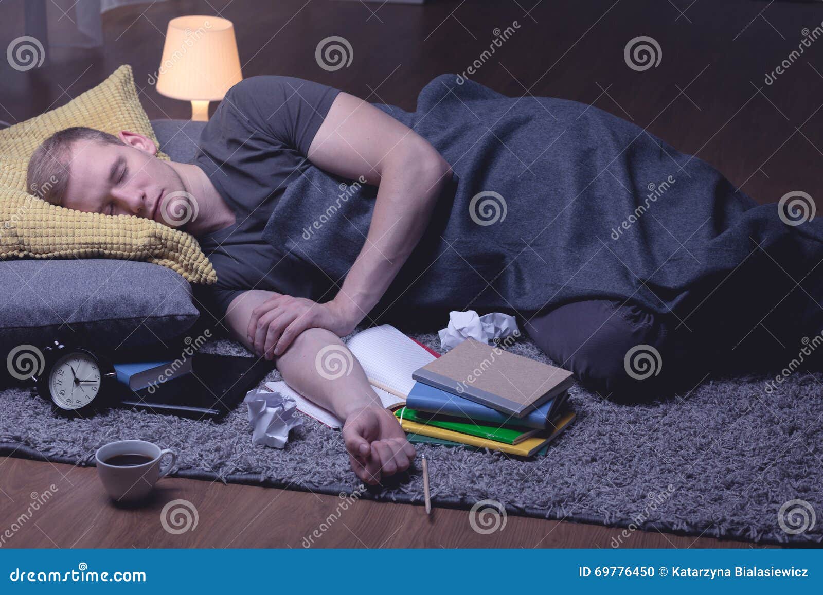 He s completely exhausted stock photo. Image of interior - 69776450