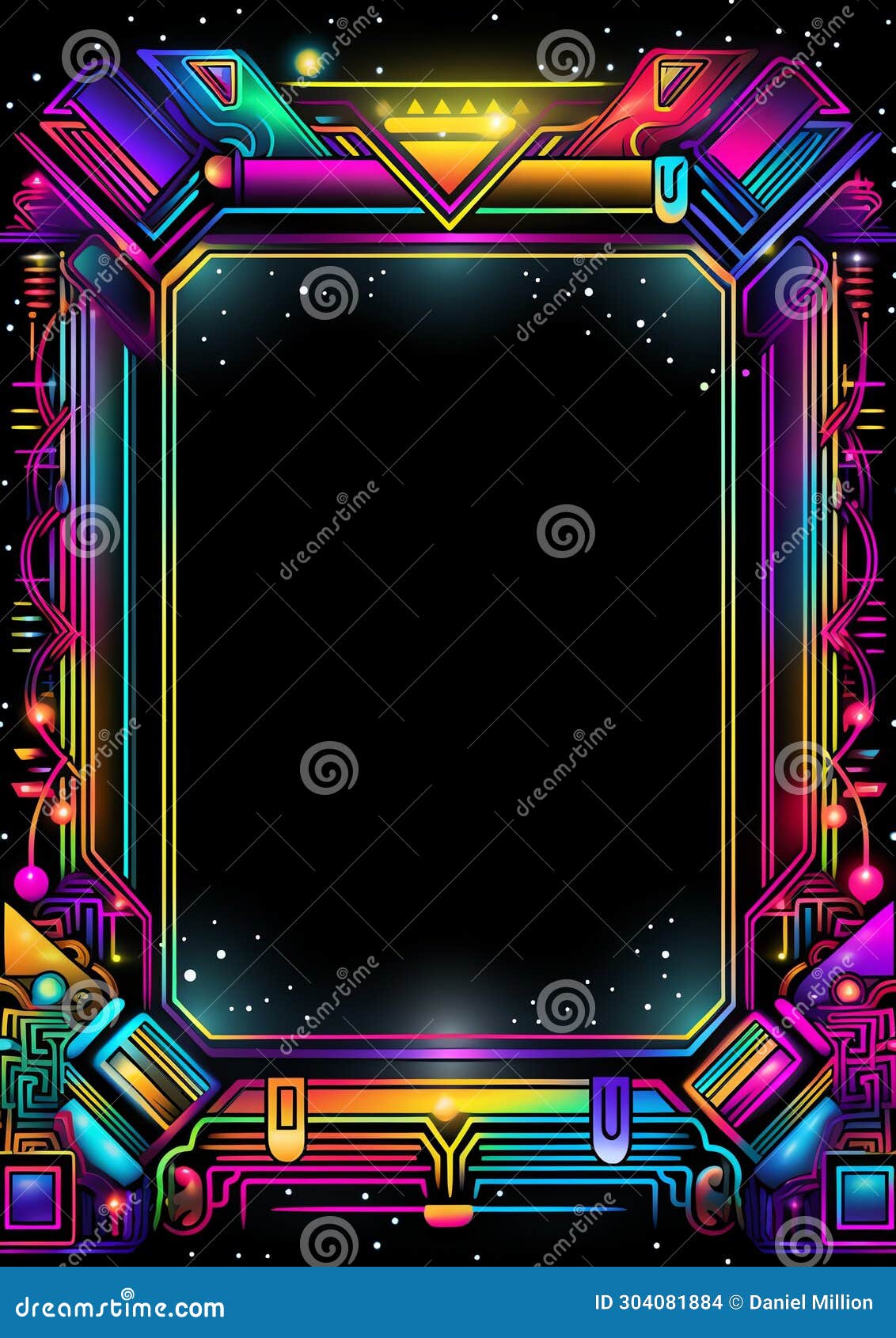 80s Computer Interface Frame 80s Retro Nostalgic Stock Illustration ...