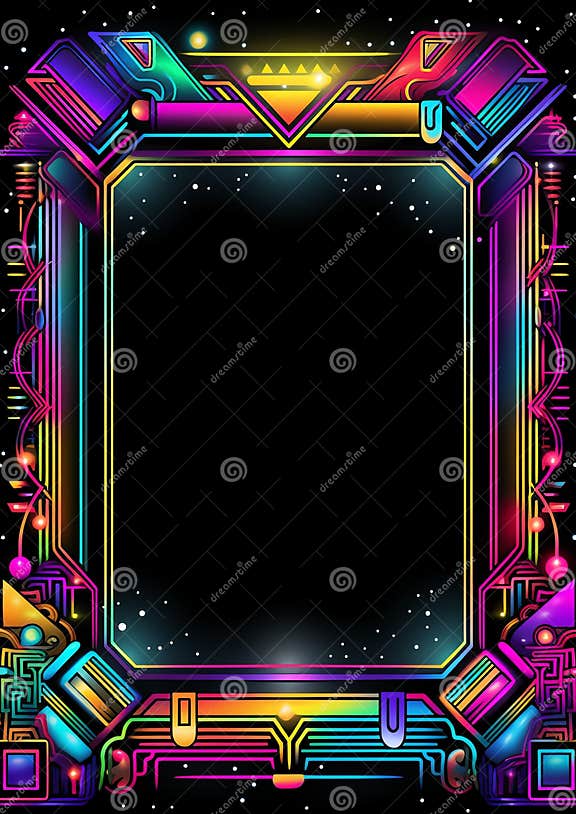 80s Computer Interface Frame 80s Retro Nostalgic Stock Illustration ...