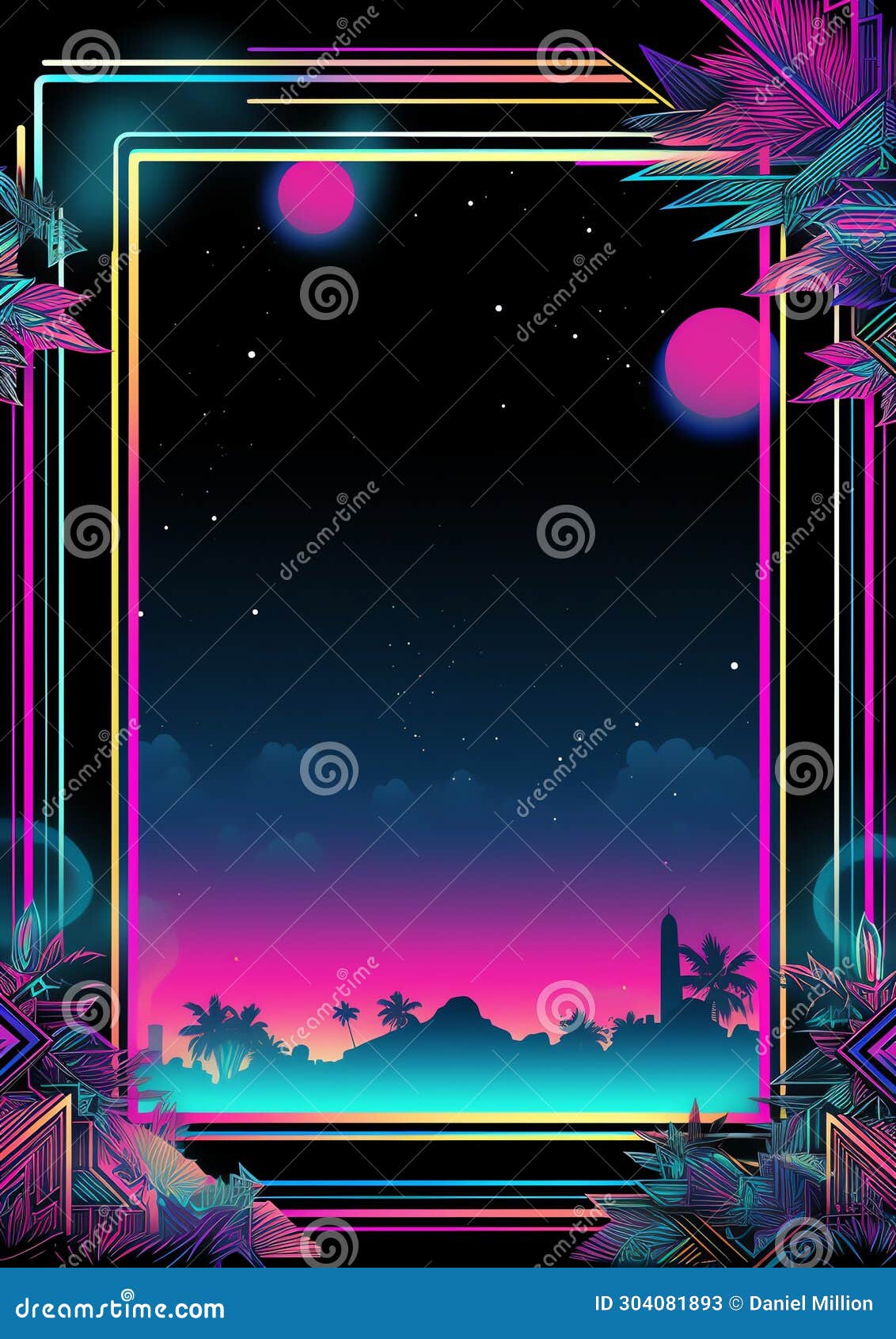 80s Computer Interface Frame 80s Retro Nostalgic Stock Illustration ...