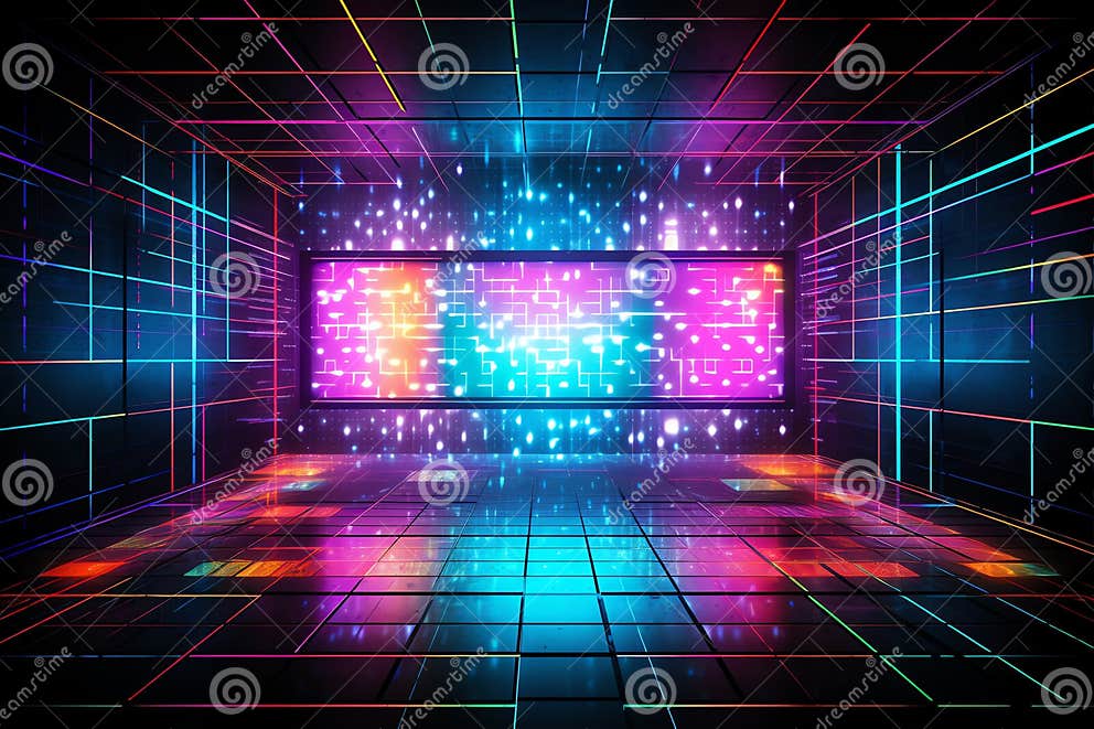 80s Computer Interface Grid Backdrop 80s Retro Nostalgic Stock ...
