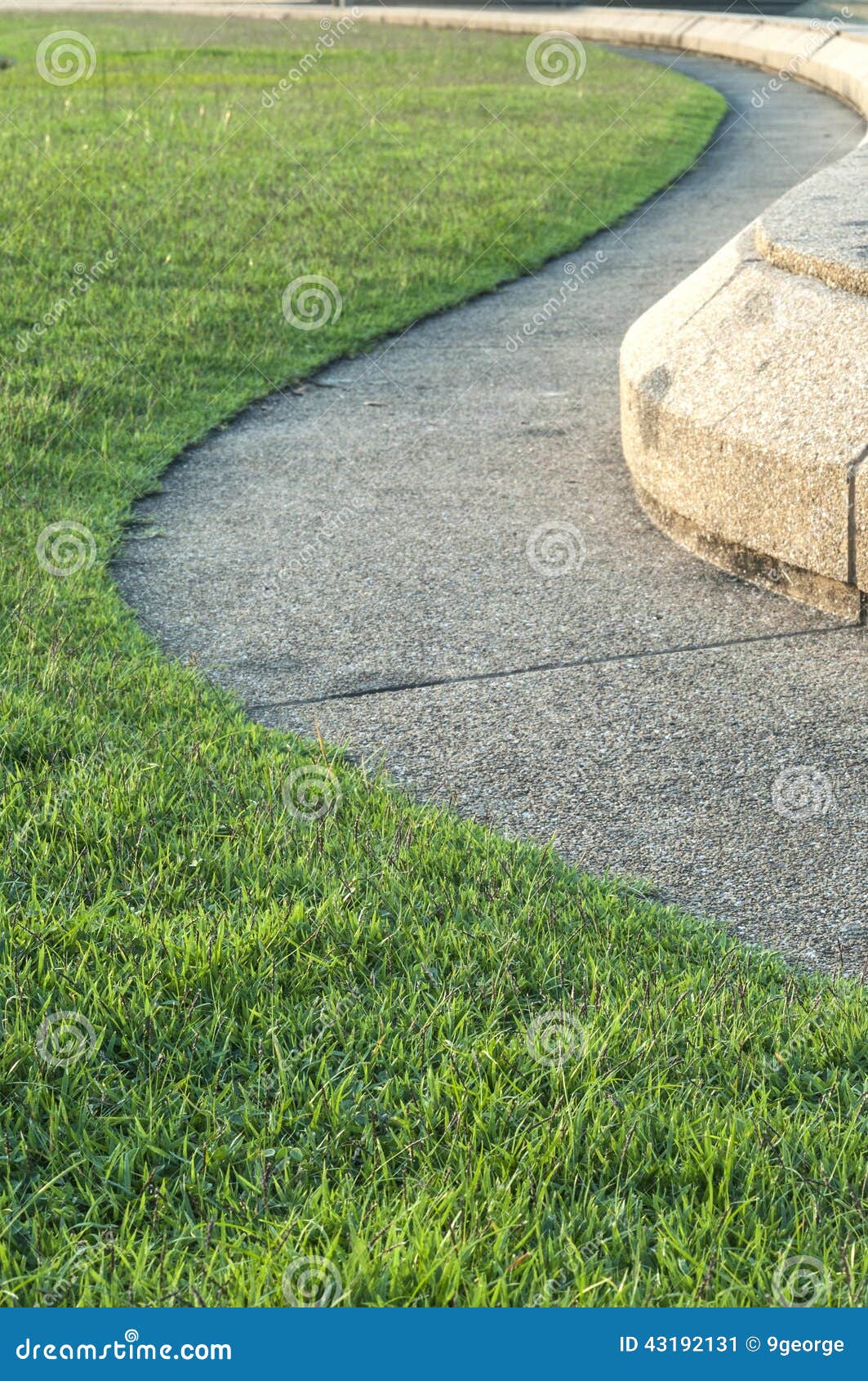 S Curve Path Walkway and Grass. Stock Image - Image of turf, nature ...