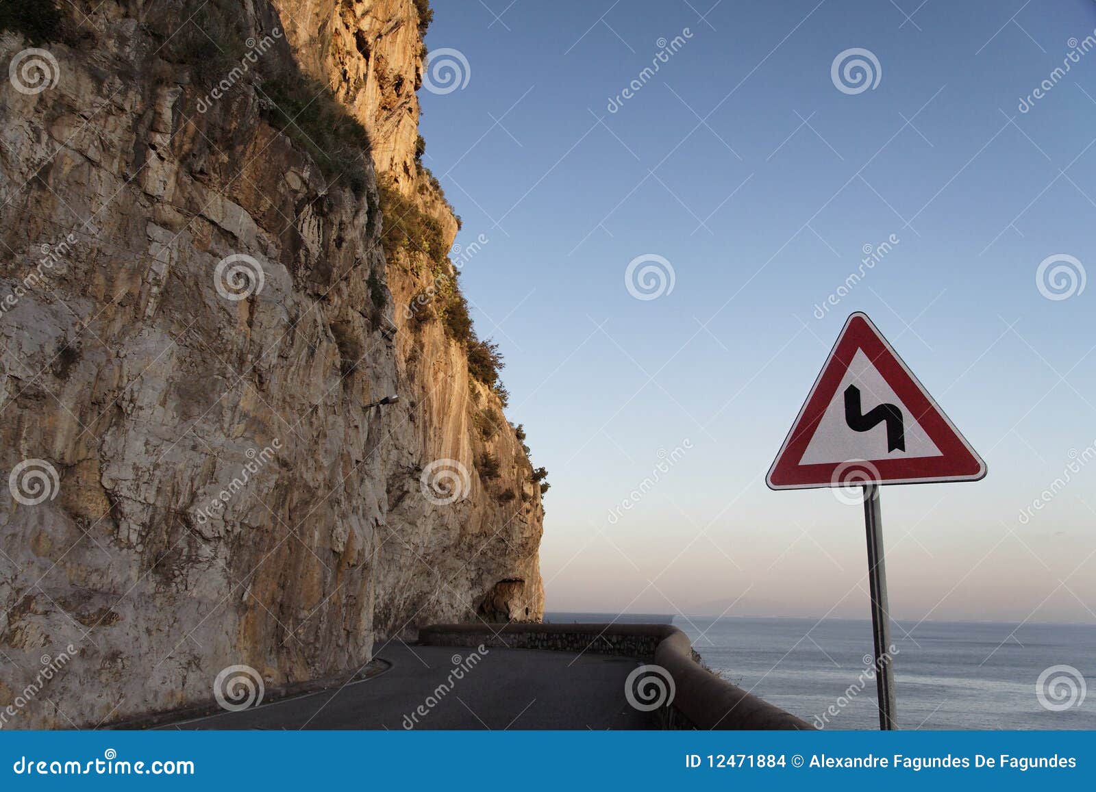 S Curve Sign stock photo. Image of rocks, south, sign - 12471884