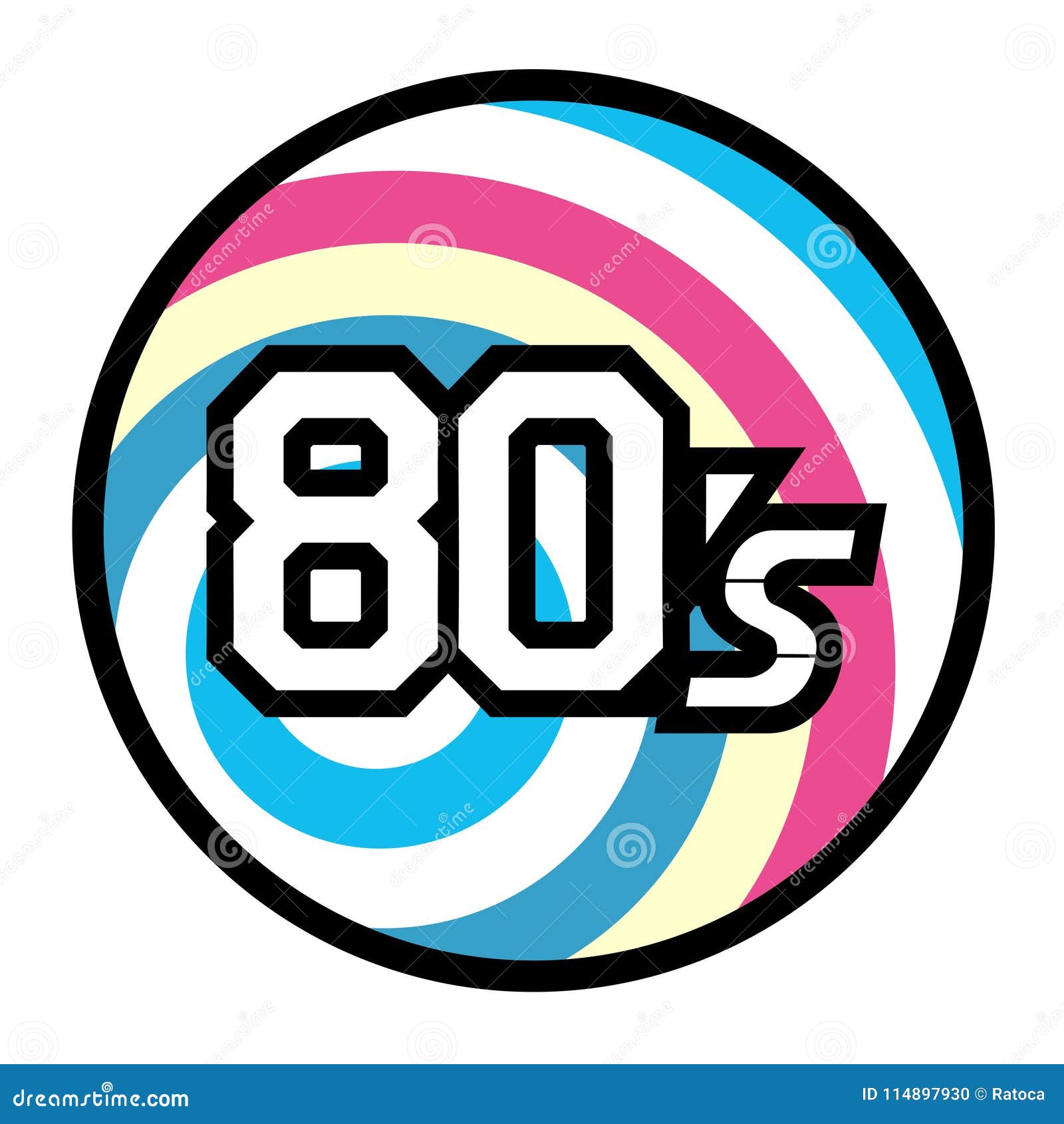 80s Decade Symbol Vector Illustration | CartoonDealer.com #114517704