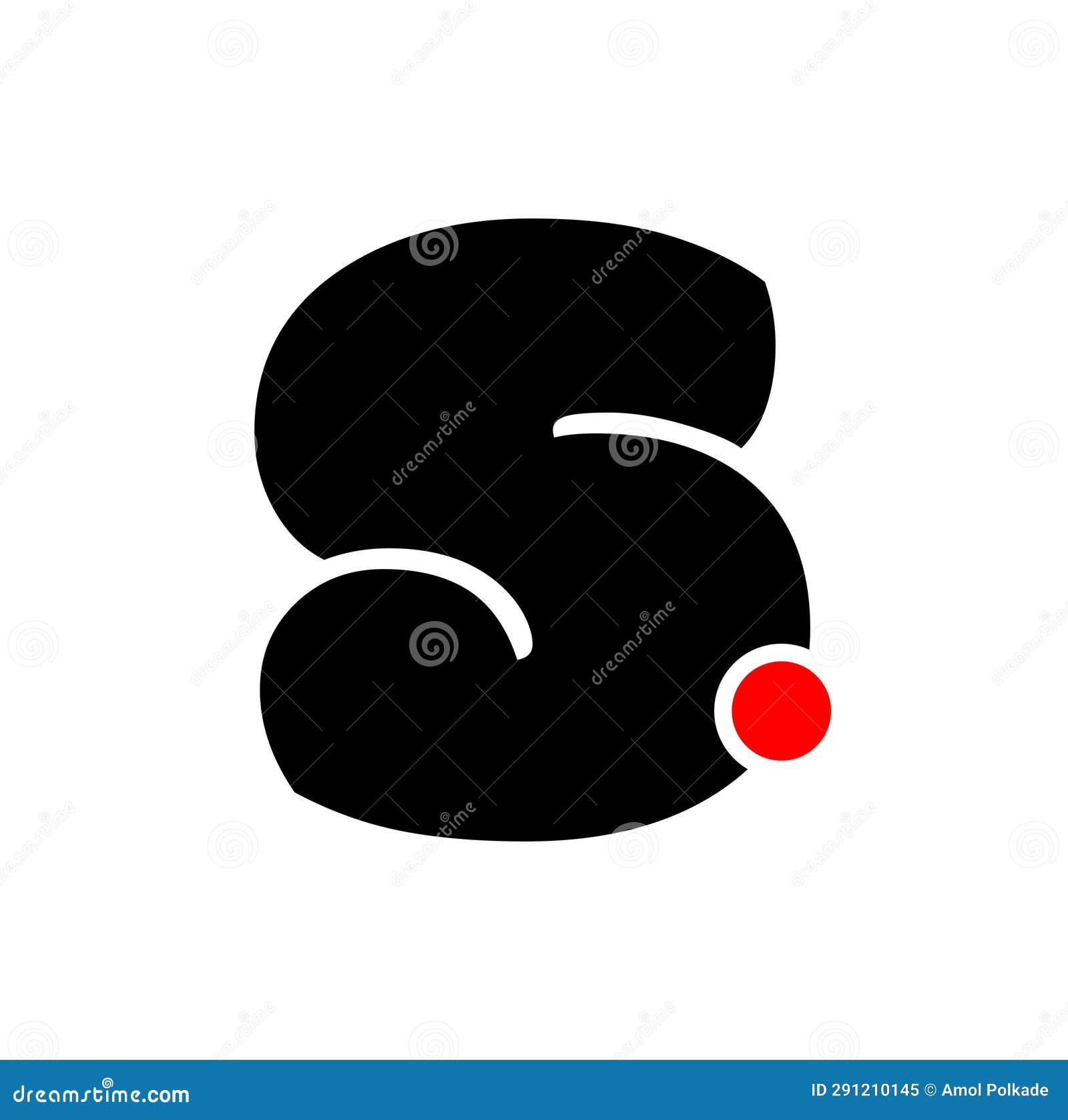 S Dot Brand Name Bold Letters Icon Stock Vector - Illustration of ...
