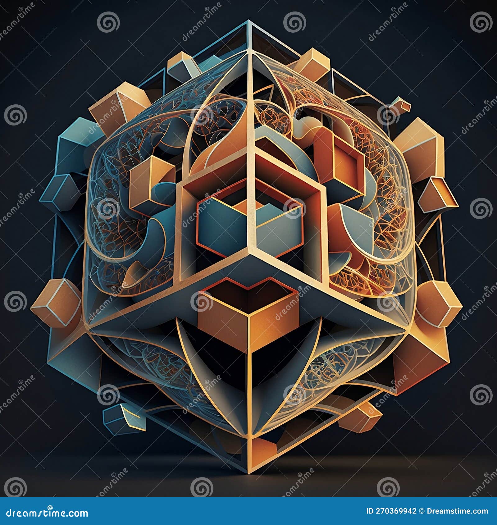 Mesmerizing Image of a Intricate Geometric Forms with Abstract ...