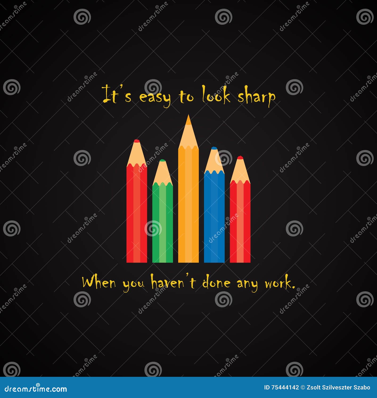 It S Easy To Be Sharp - Funny Inscription Template Stock Vector ...