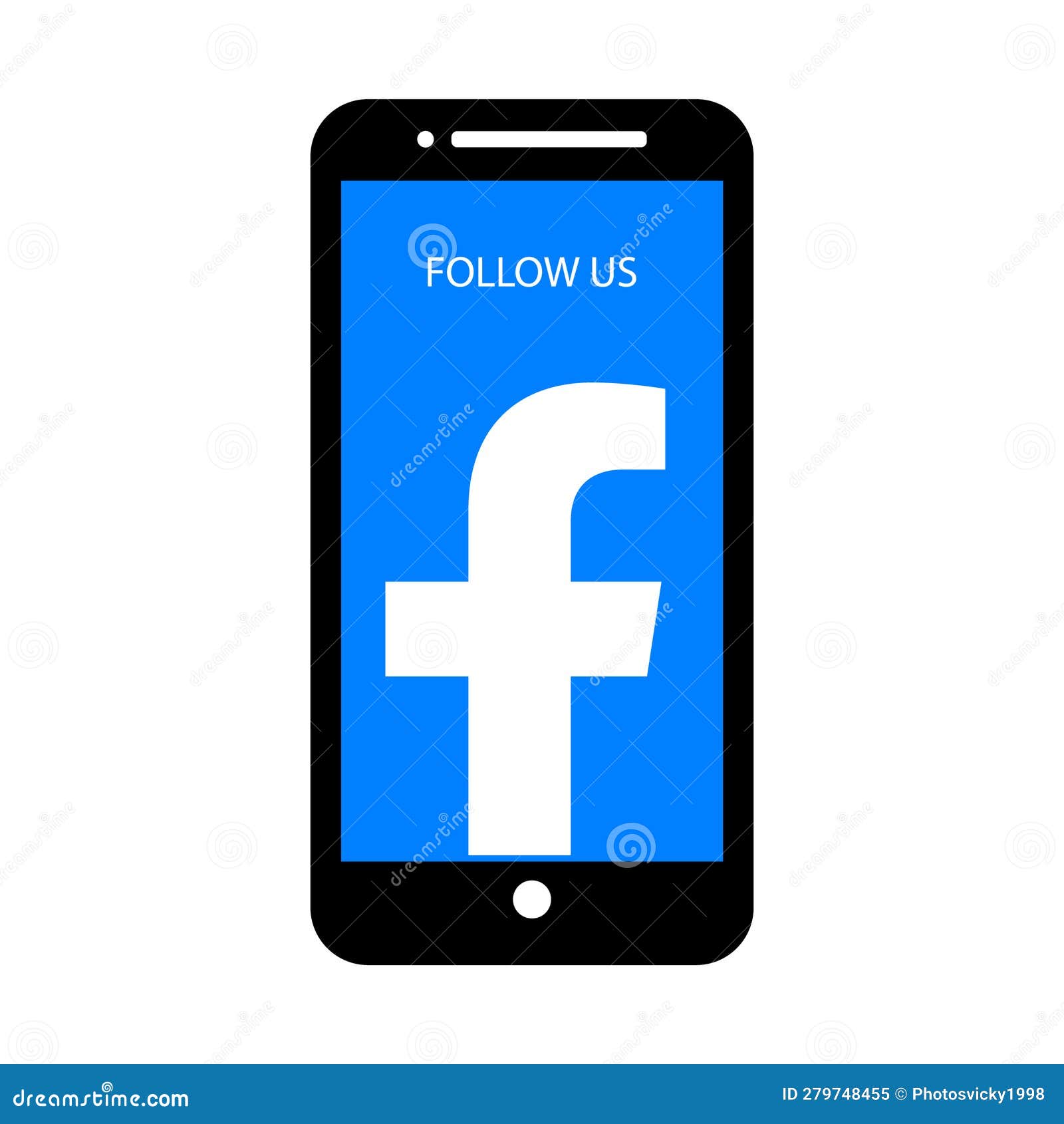 Facebook Logo on Mobile Screen Icon Editorial Image - Illustration of ...