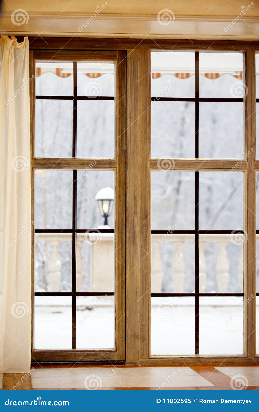That S the First Snow Outside the Window Stock Image - Image of blowing ...