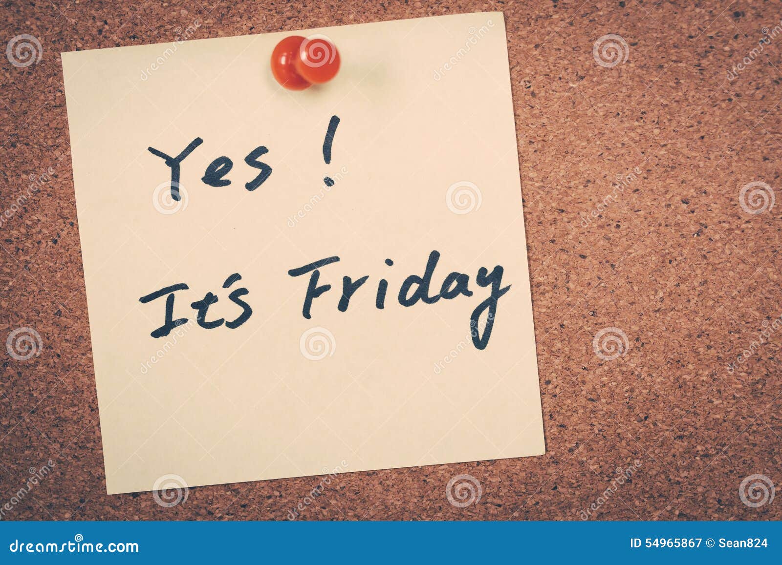 It s Friday stock image. Image of sign, note, sticky - 54965867