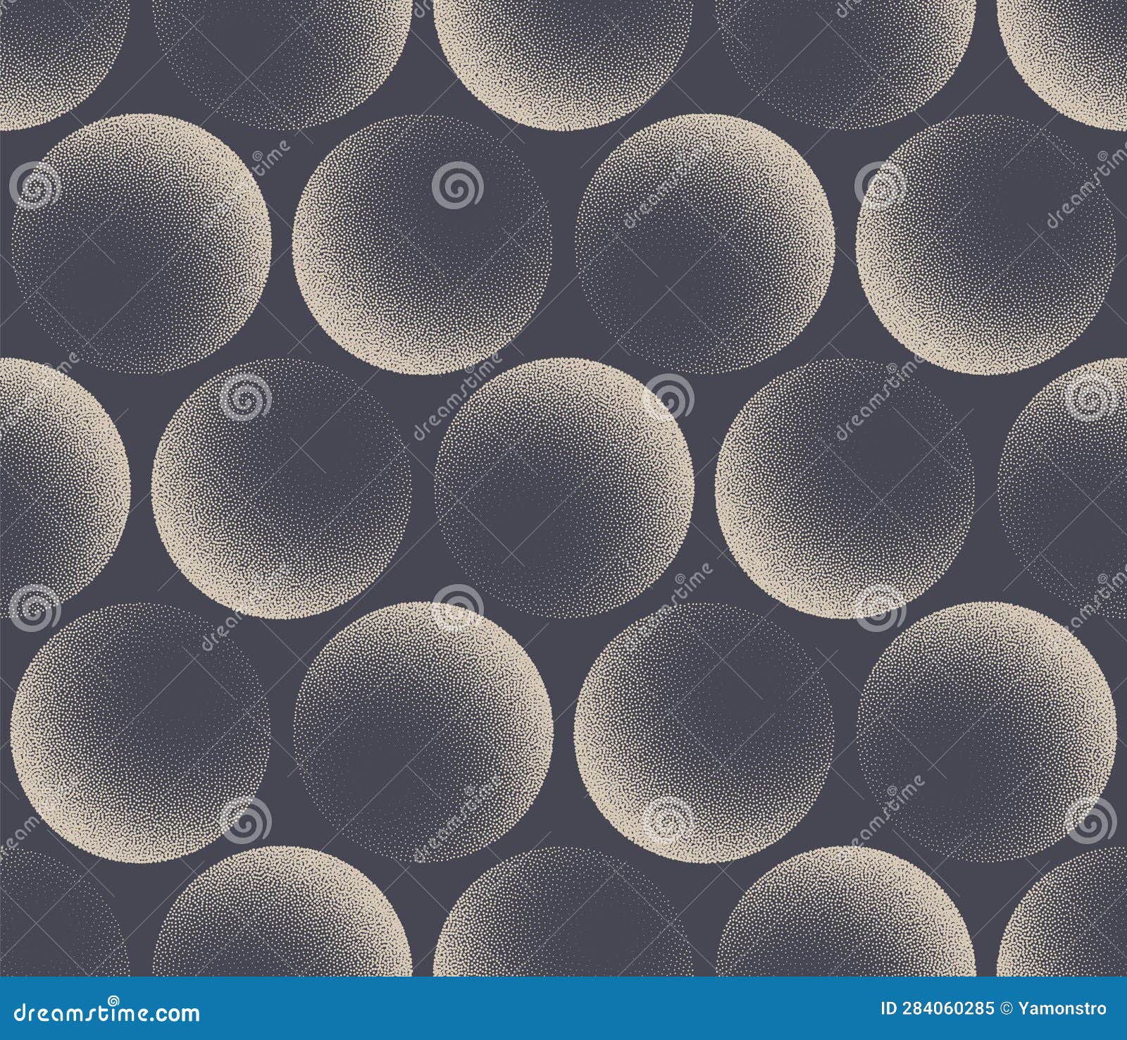 1960s Graphic Retro Styled Seamless Pattern Vector Dot Work Abstract ...