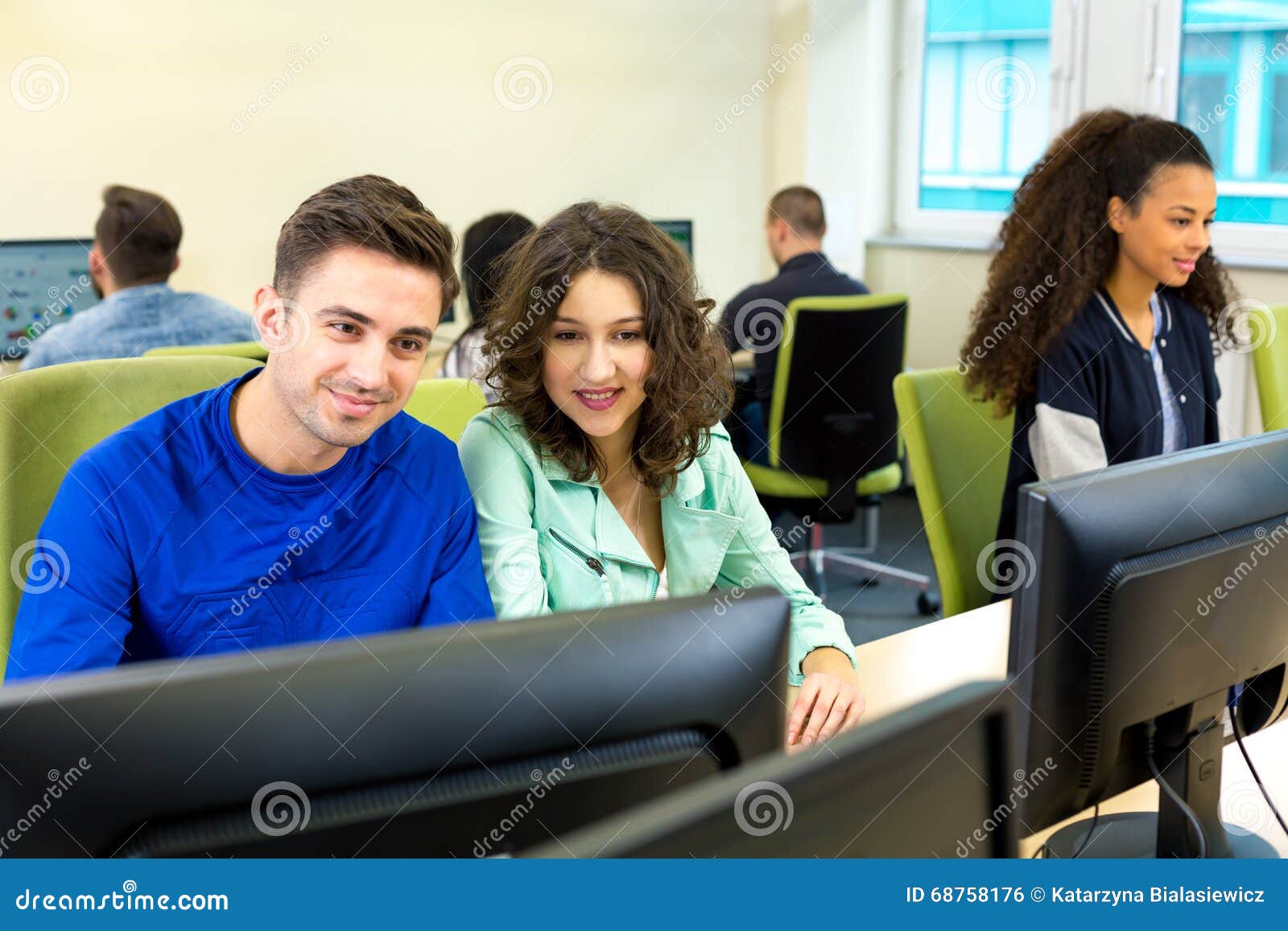 It S so Helpful To Have a Study Partner Stock Photo - Image of screen ...