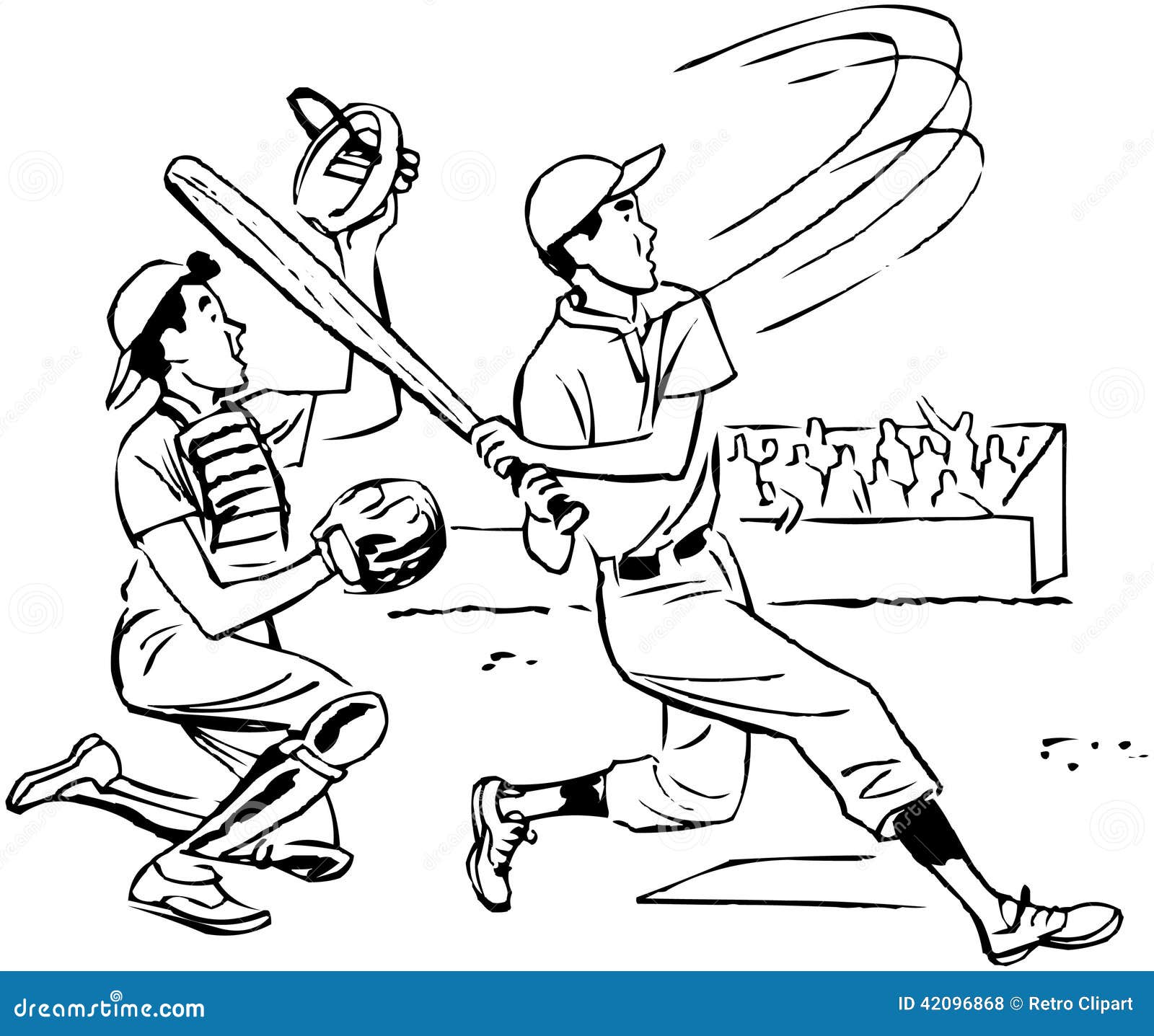 It s a Home Run stock vector. Illustration of 1950s, hitter - 42096868